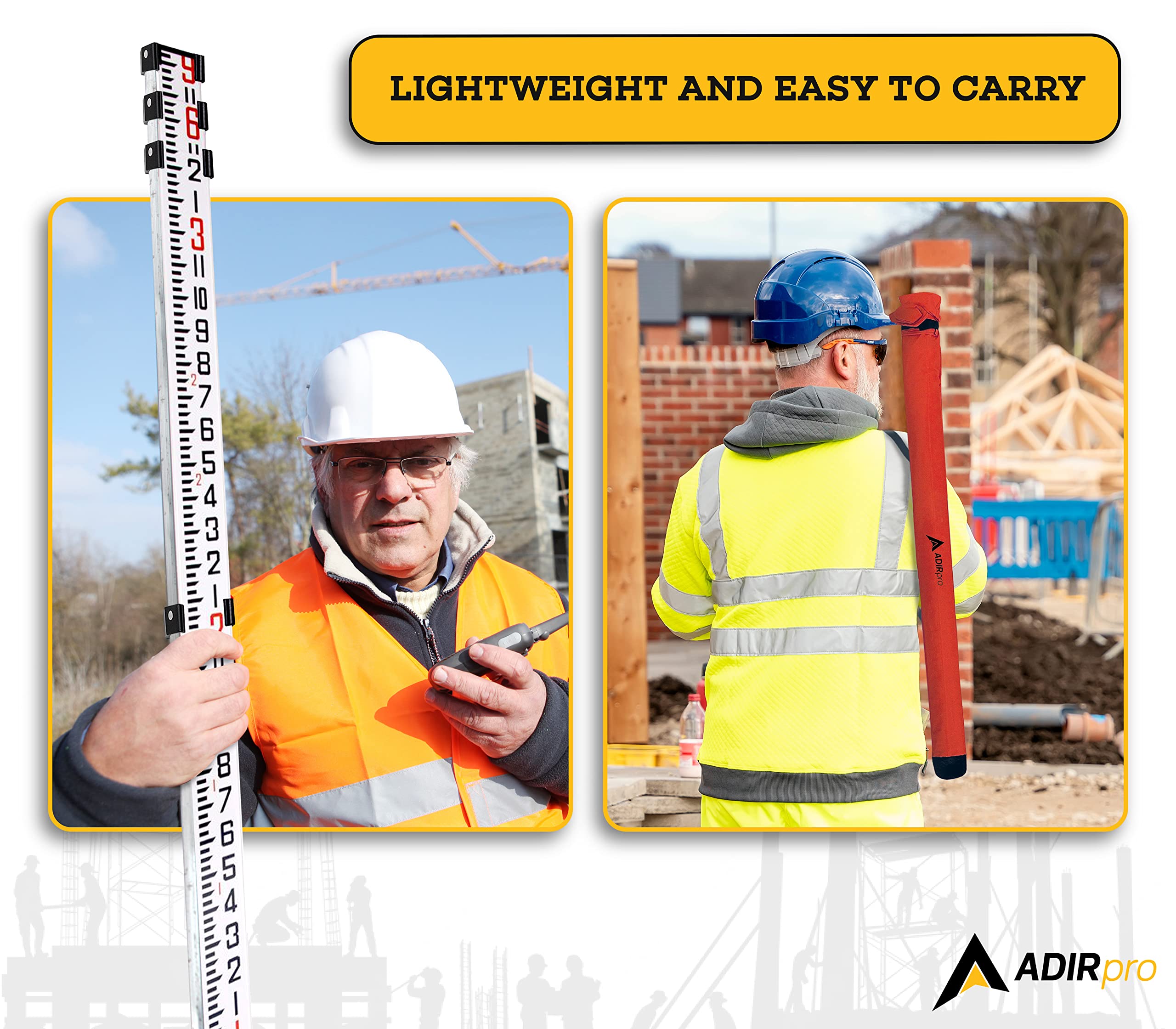 Snapklik.com : 9-Foot Aluminum Grade Rod 8ths, Dual Sided 5-Section ...