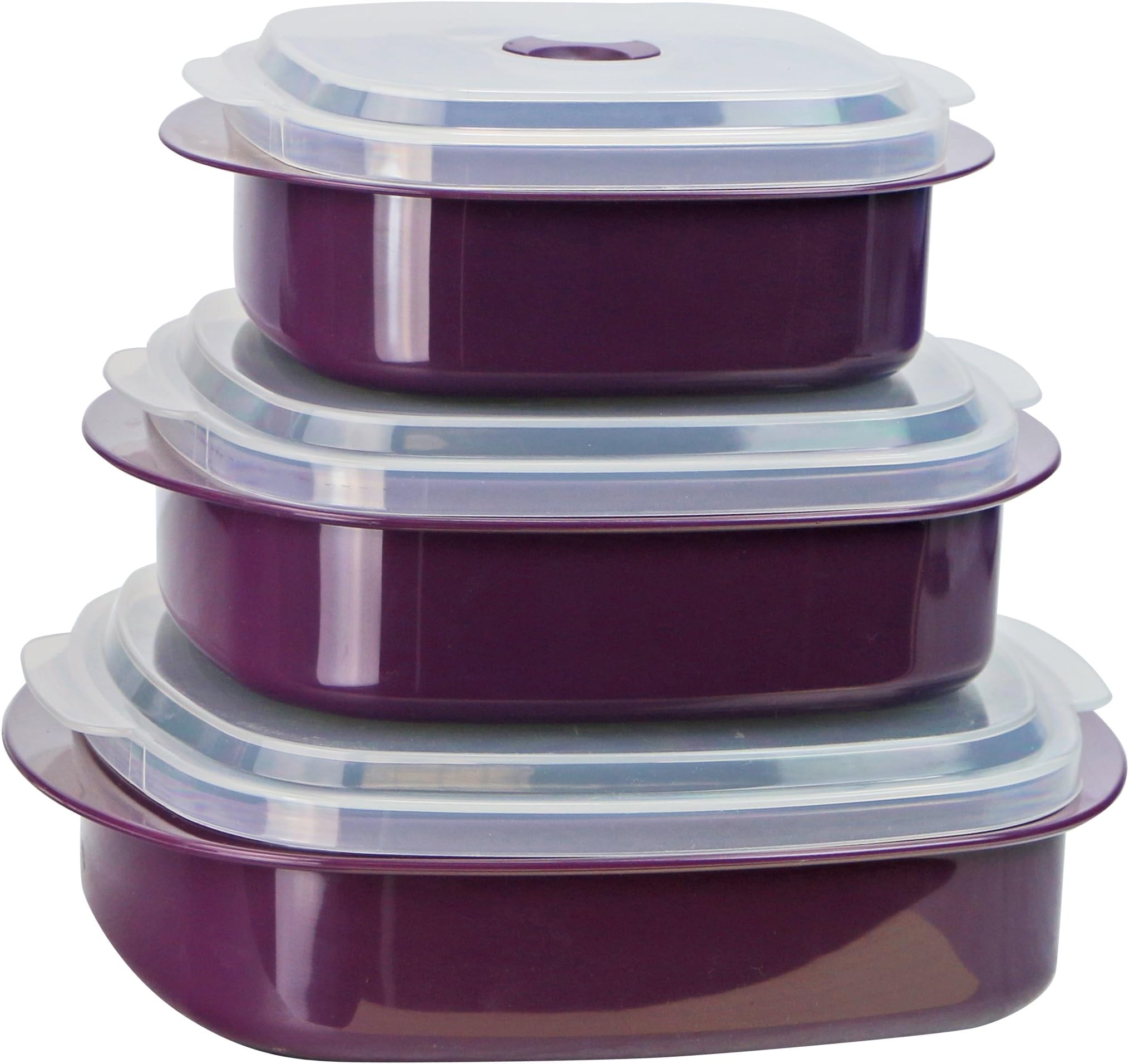 Amazon.com: Purple Storage Microwavable Freezer Safe Container Set ...