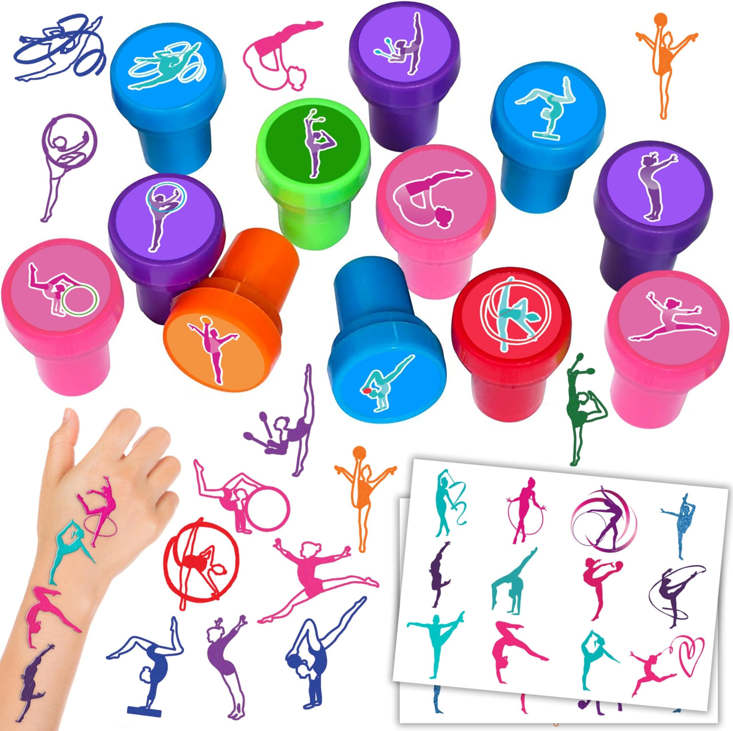 Amazon.com: 36PCS Pirate Party Favors 24 Tattoos Sticker 12 Stamp Set ...