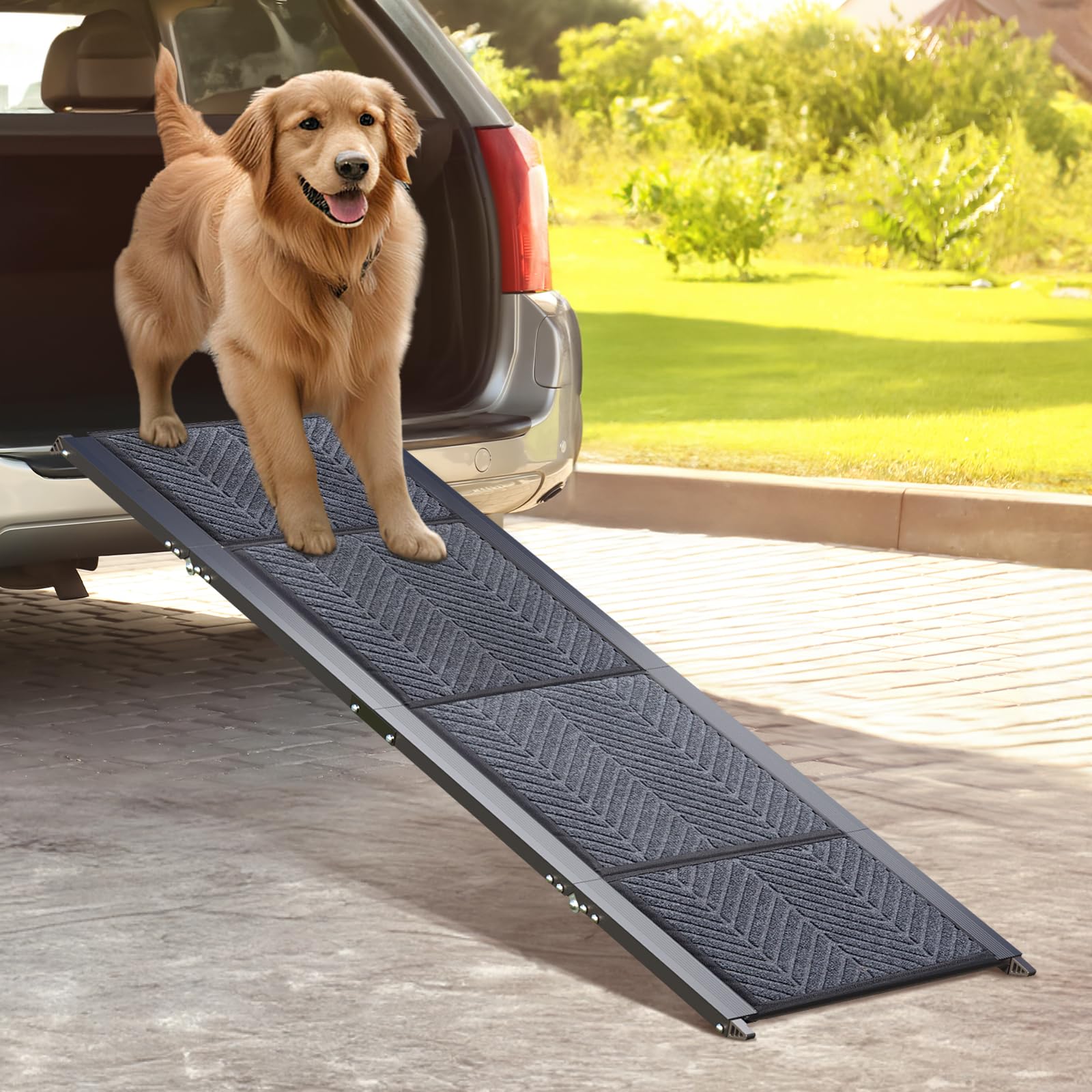 Morpilot Dog Ramp for Car, 63" Long & 17" Wide Folding Portable Pet ...