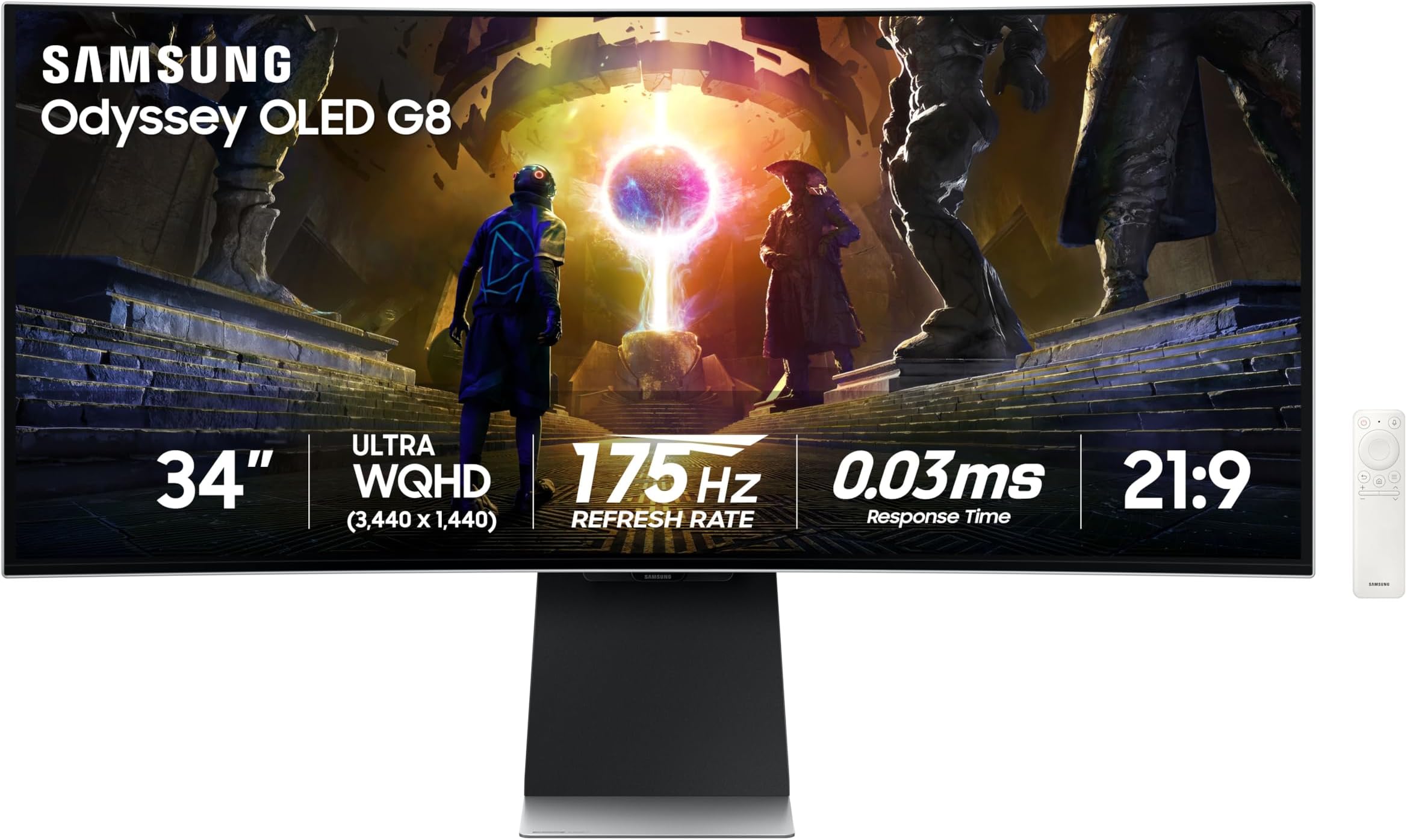 Amazon.com: SAMSUNG 34" Odyssey G5 Ultra-Wide Gaming Monitor, 1000R ...