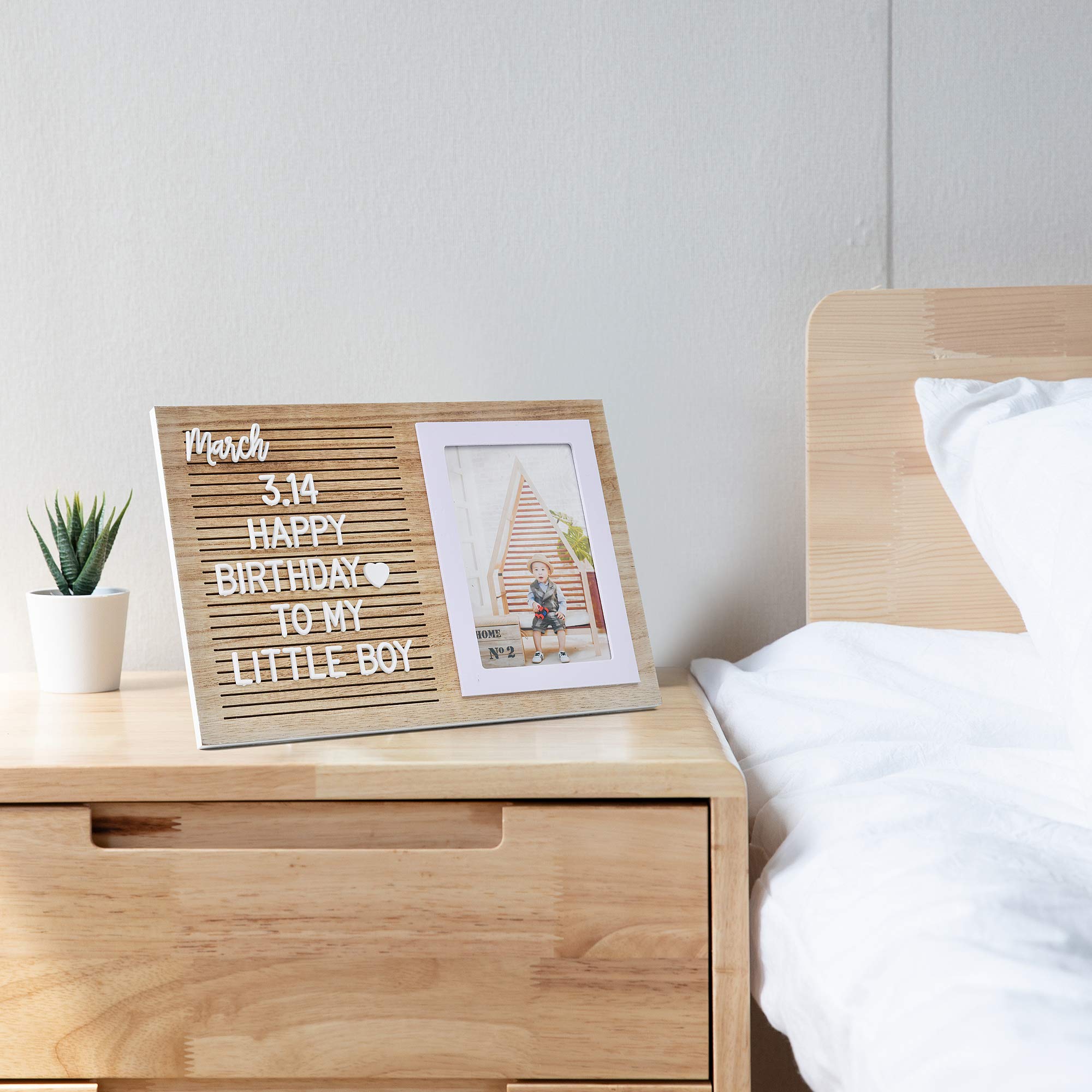 Snapklik.com : Veskaoty Wood Letter Board Picture Frame