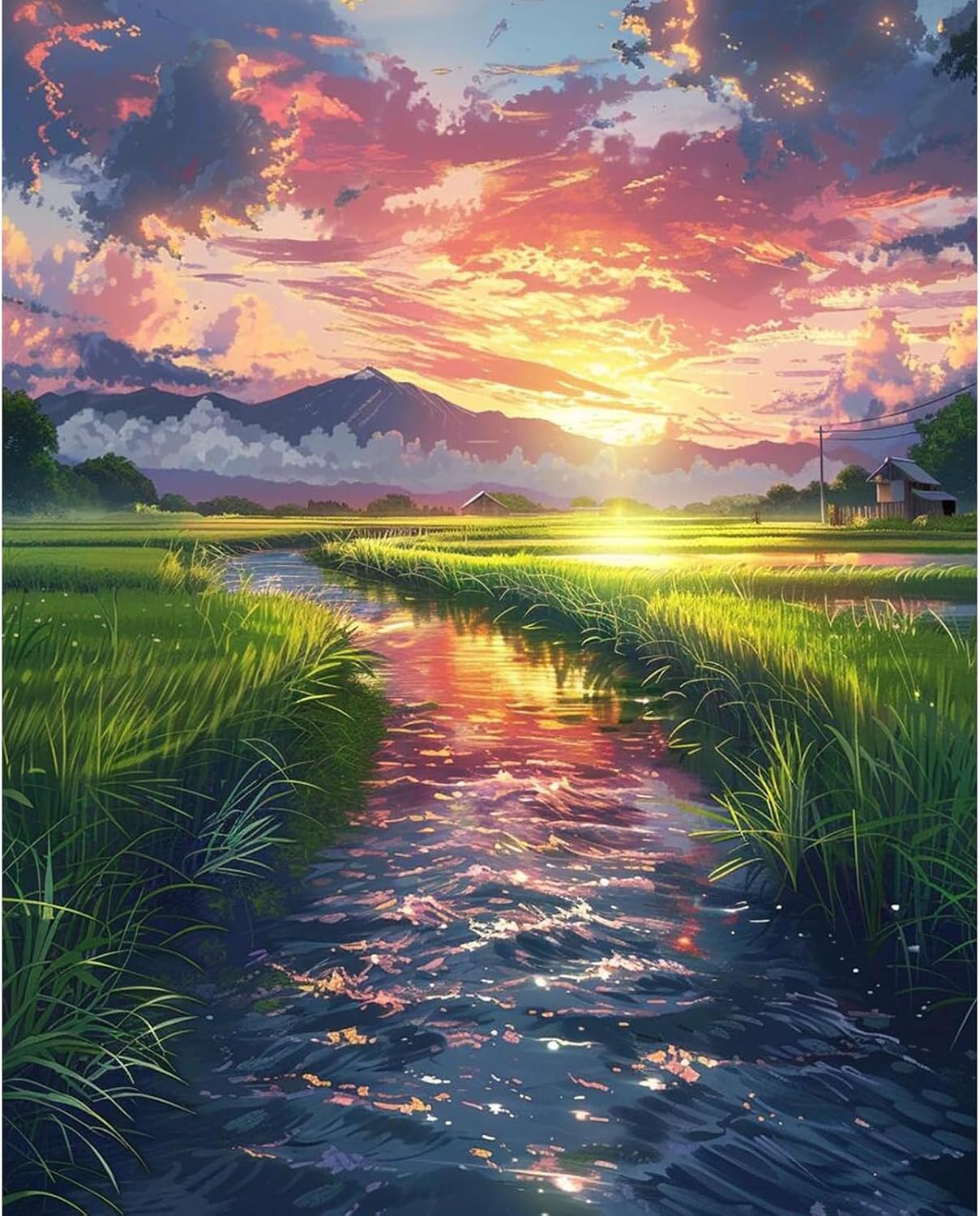 Amazon.com: Fountor Paint by Numbers Kit for Adults Beginner, River ...