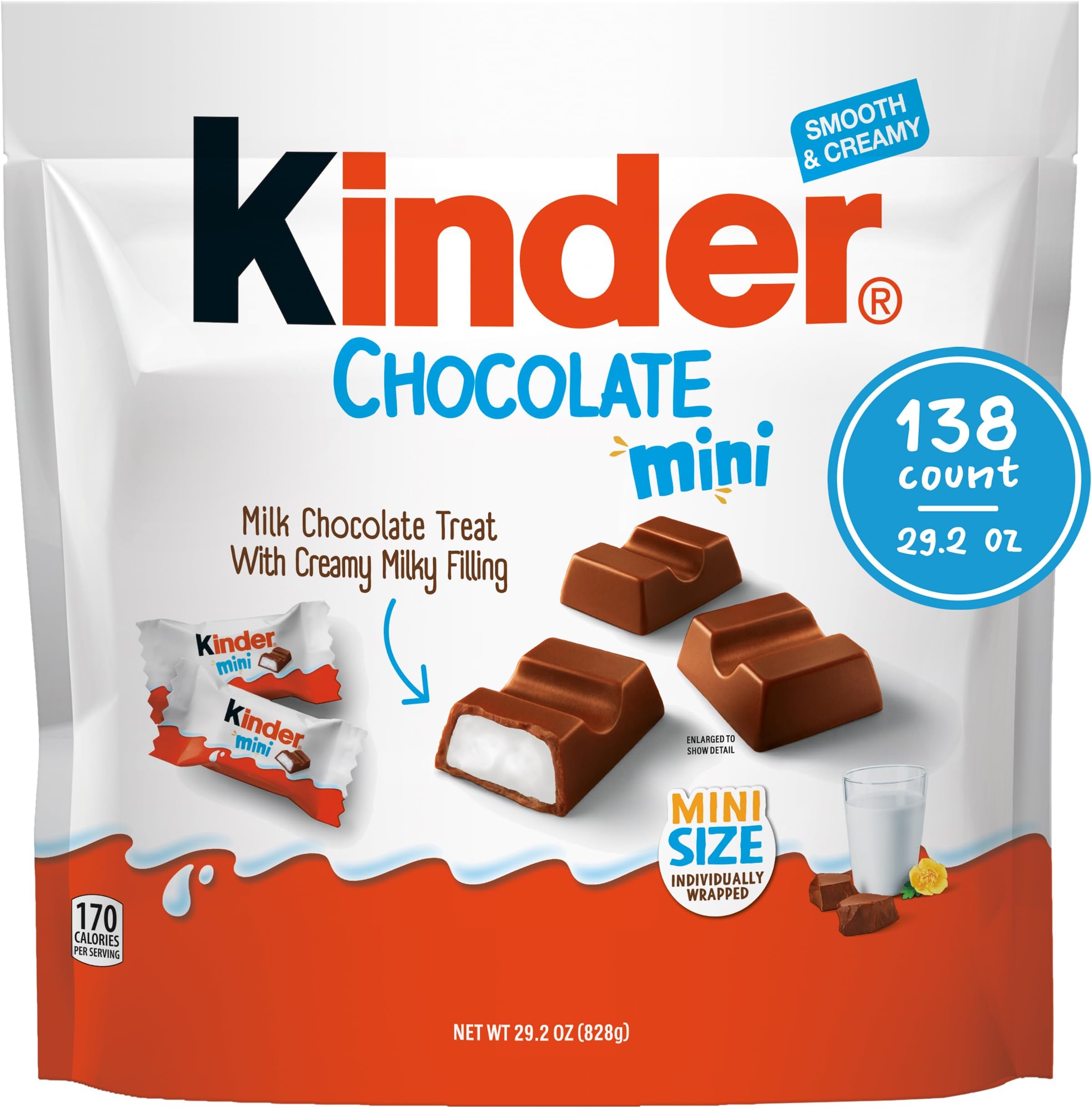 Amazon.com: Kinder Chocolate Mini, 29.2 oz Bulk Pack, Up to 138 Minis ...
