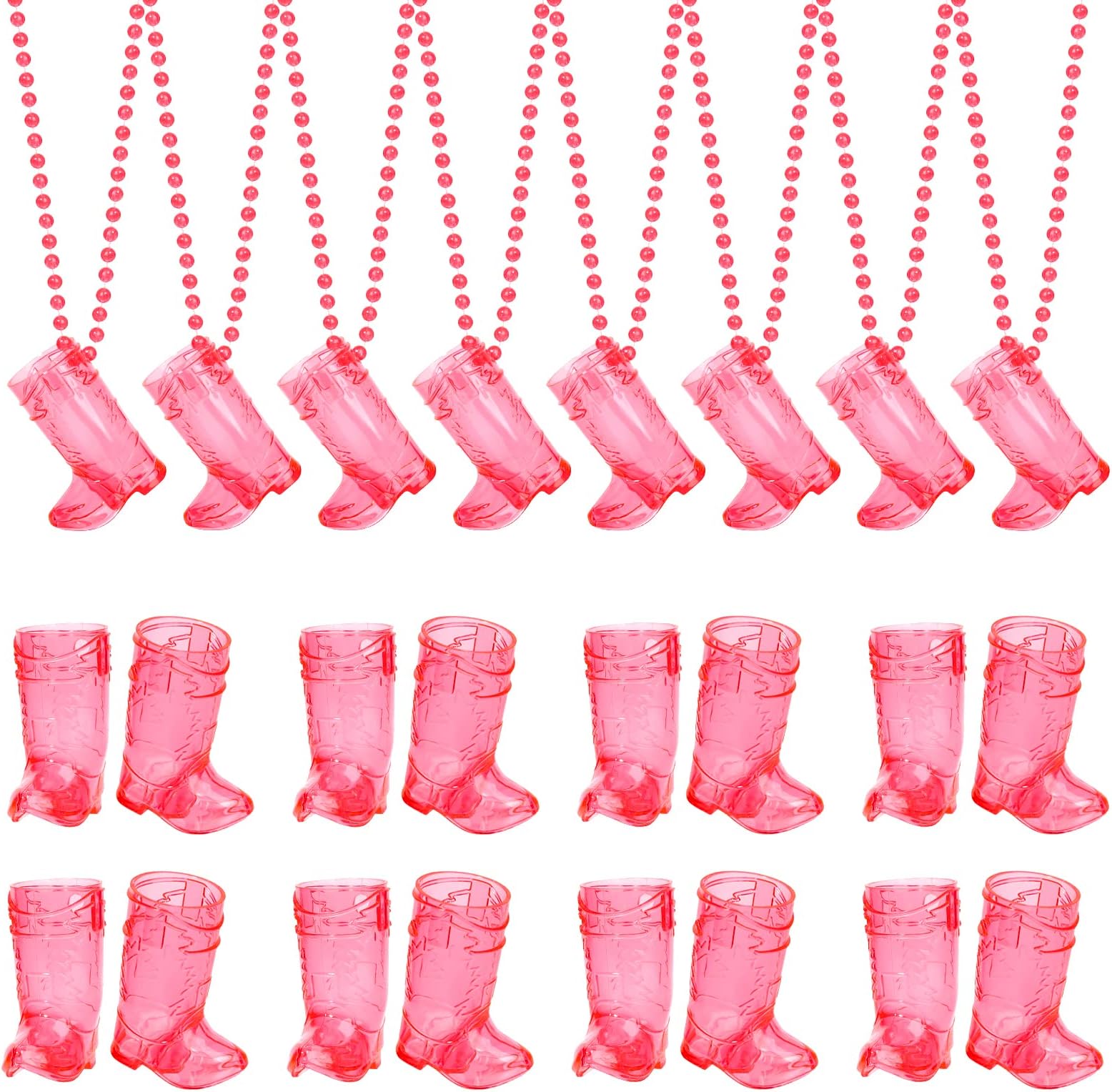 Amazon.com | durony 72 Pieces Mini Cowgirl Boot Glasses on Beaded ...