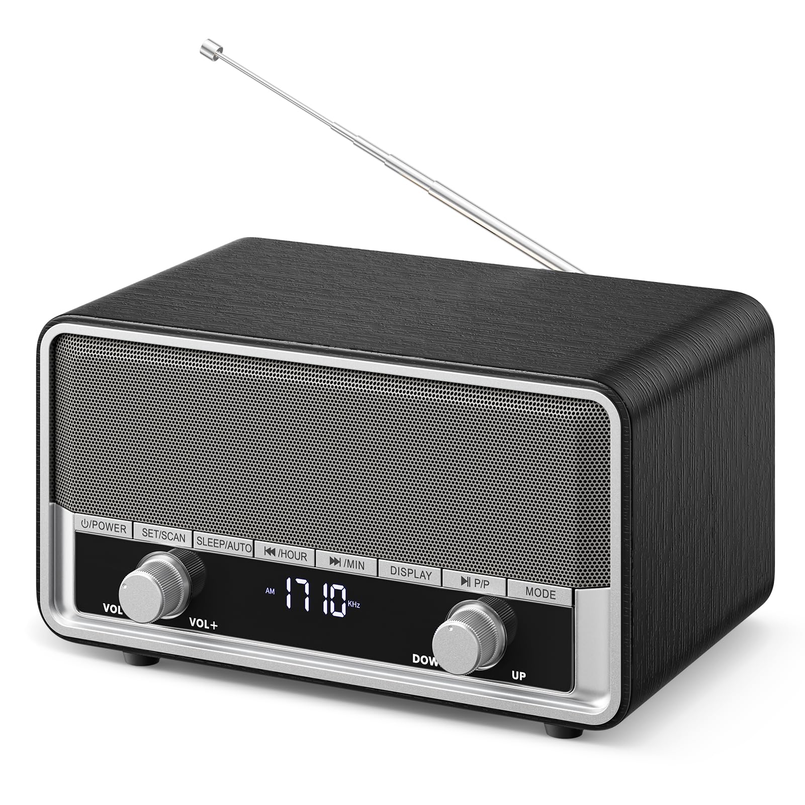 Amazon.com: AM FM Radio Plug in Wall Clock Radio for Bedroom Digital ...