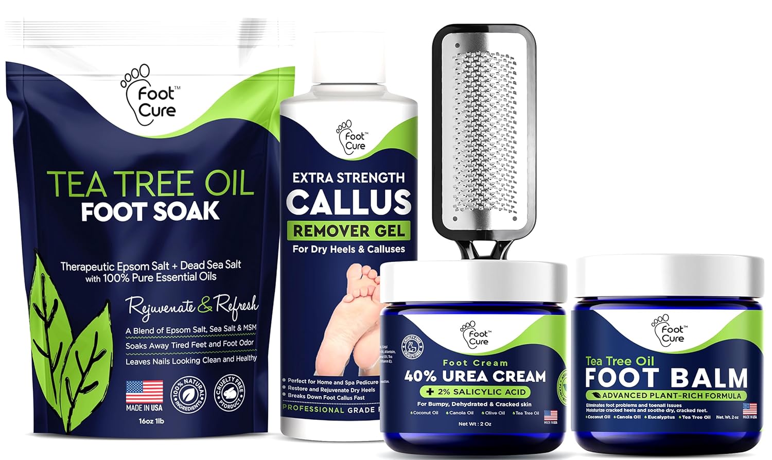 Amazon.com : Foot Cure Foot Care/ Exfoliator & Callus Remover Pedicure ...