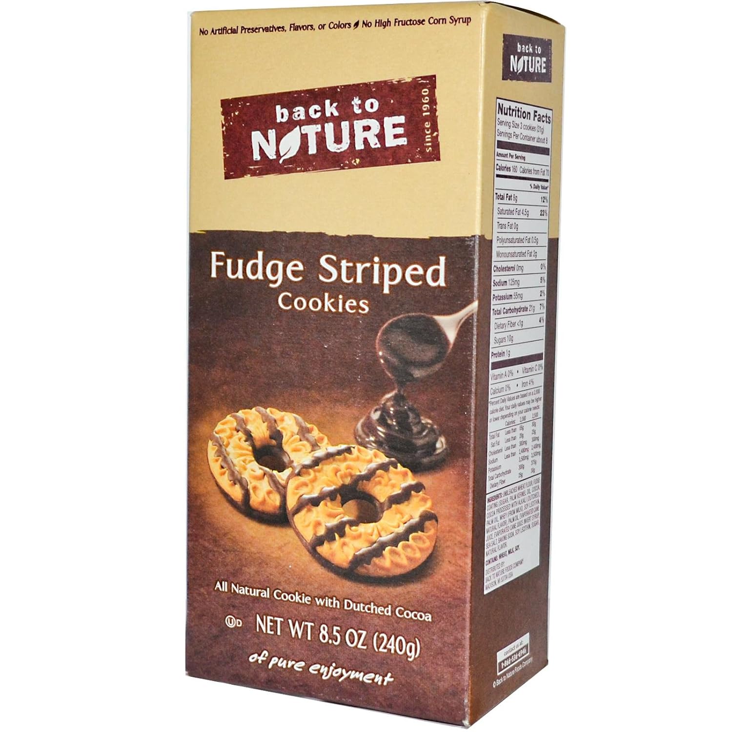 Amazon.com: Back to Nature Fudge Striped Cookies - Vegan, Non-GMO, Made ...