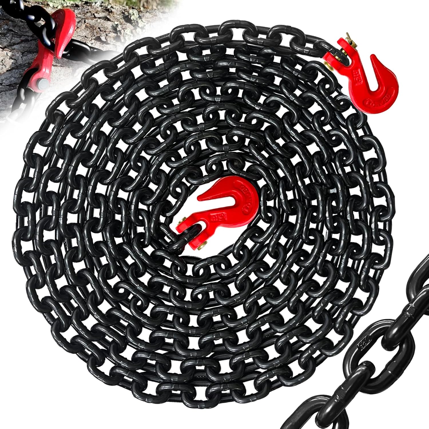 Amazon.com: SENKEYFE 5/16" Tow Chain, 16 FT Binder Chain, G80 Trailer ...