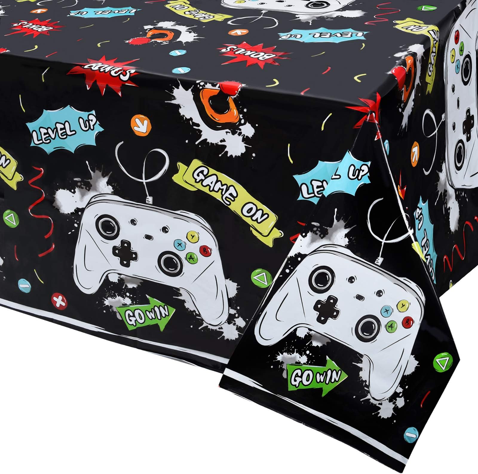 Amazon.com: PTECDROTS 4Pcs Game On Tablecloths, Green Video Game Party ...