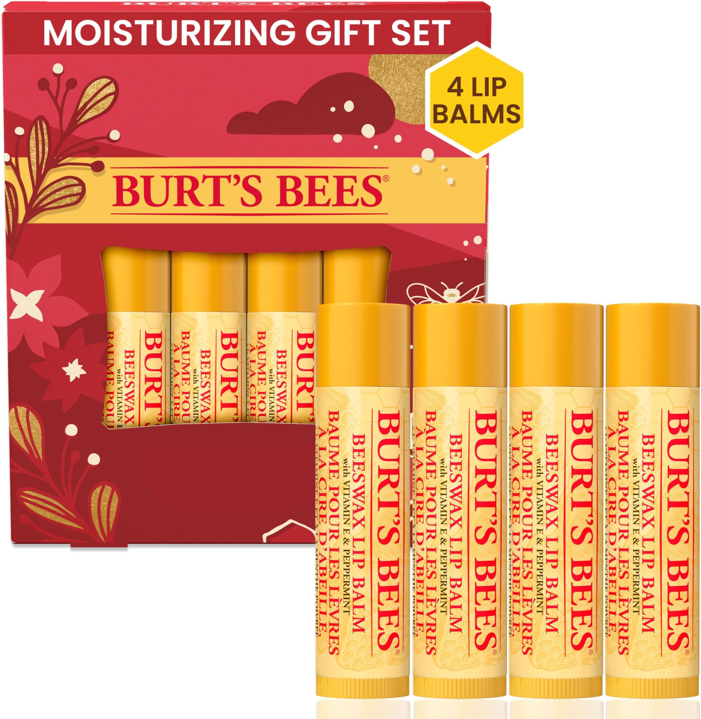 Amazon.com : Burt's Bees Peppermint Lip Balm Blister for Unisex, 0.15 ...