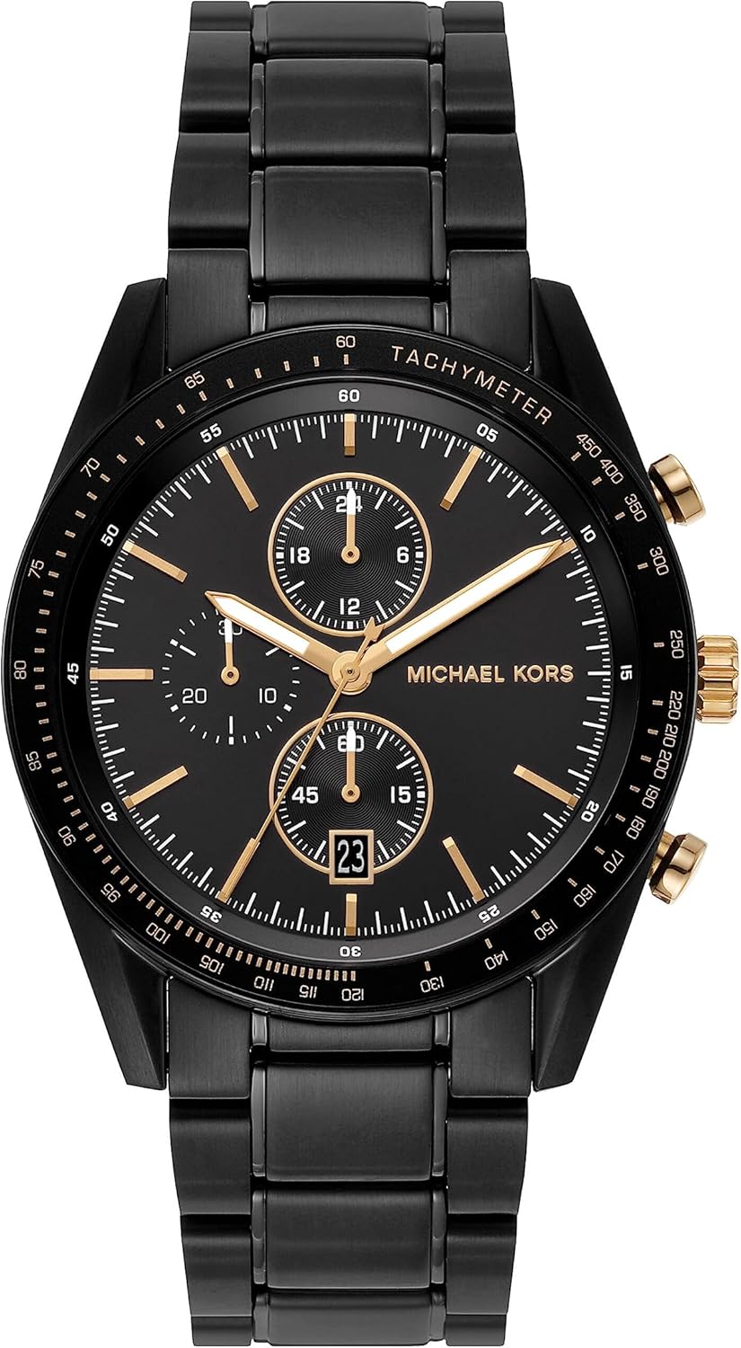 Amazon.co.jp: [マイケルコース] 腕時計 WARREN MK9113 メンズ ブラック : ファッション