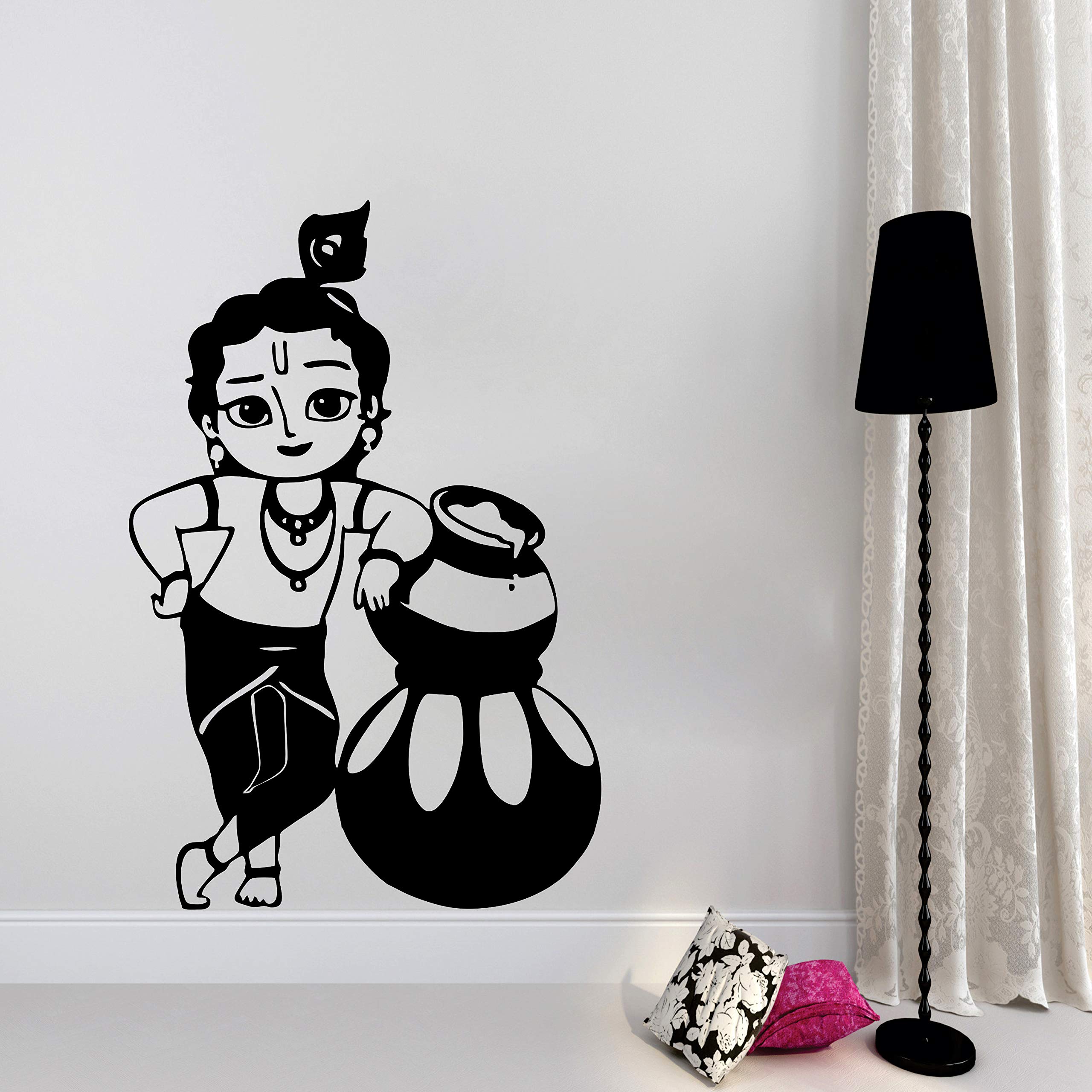 Sahaj Decor Krishna Ji Wall Sticker and Decal for Living and Bed Room ...