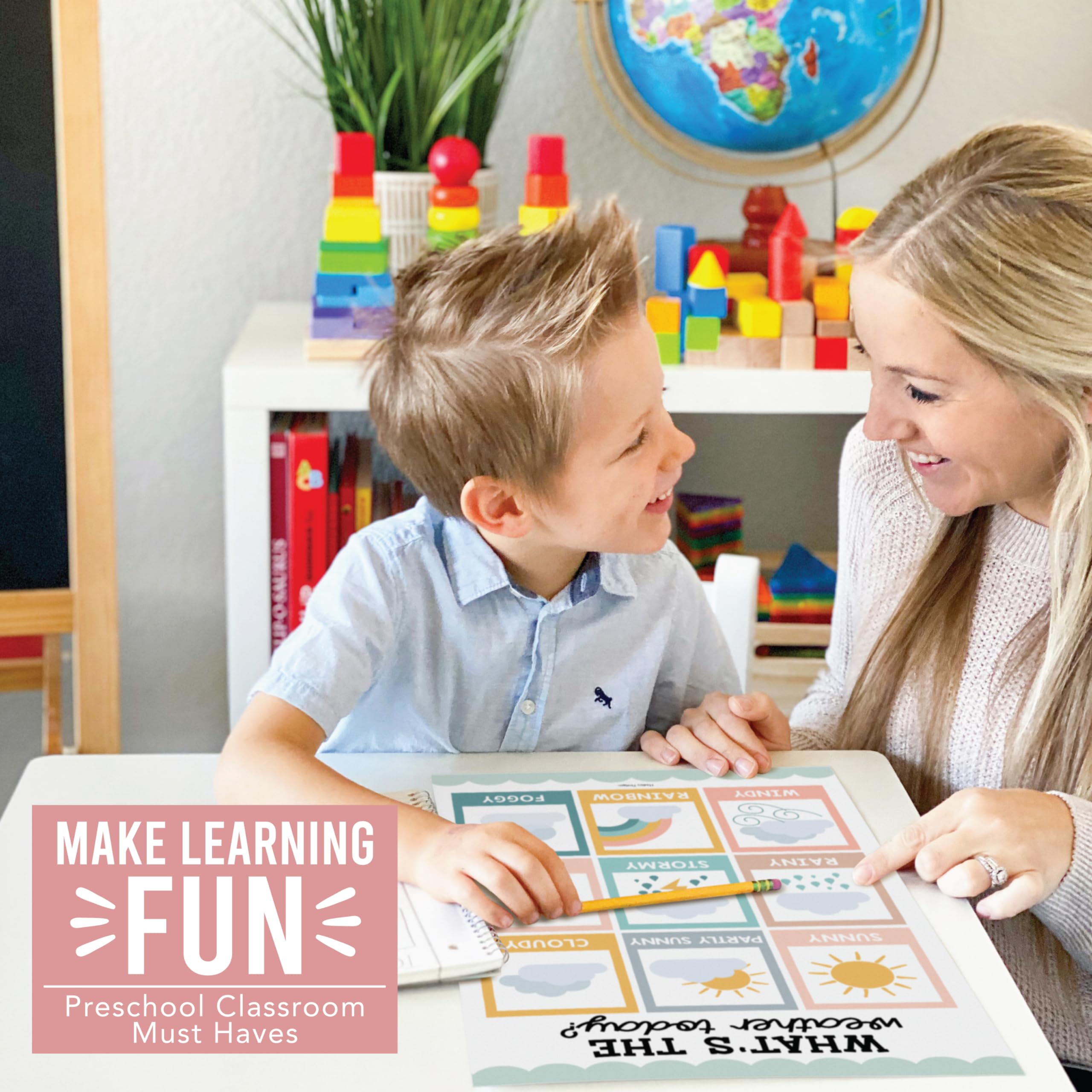 Snapklik.com : 16 Boho Preschool Classroom Posters - Educational ...
