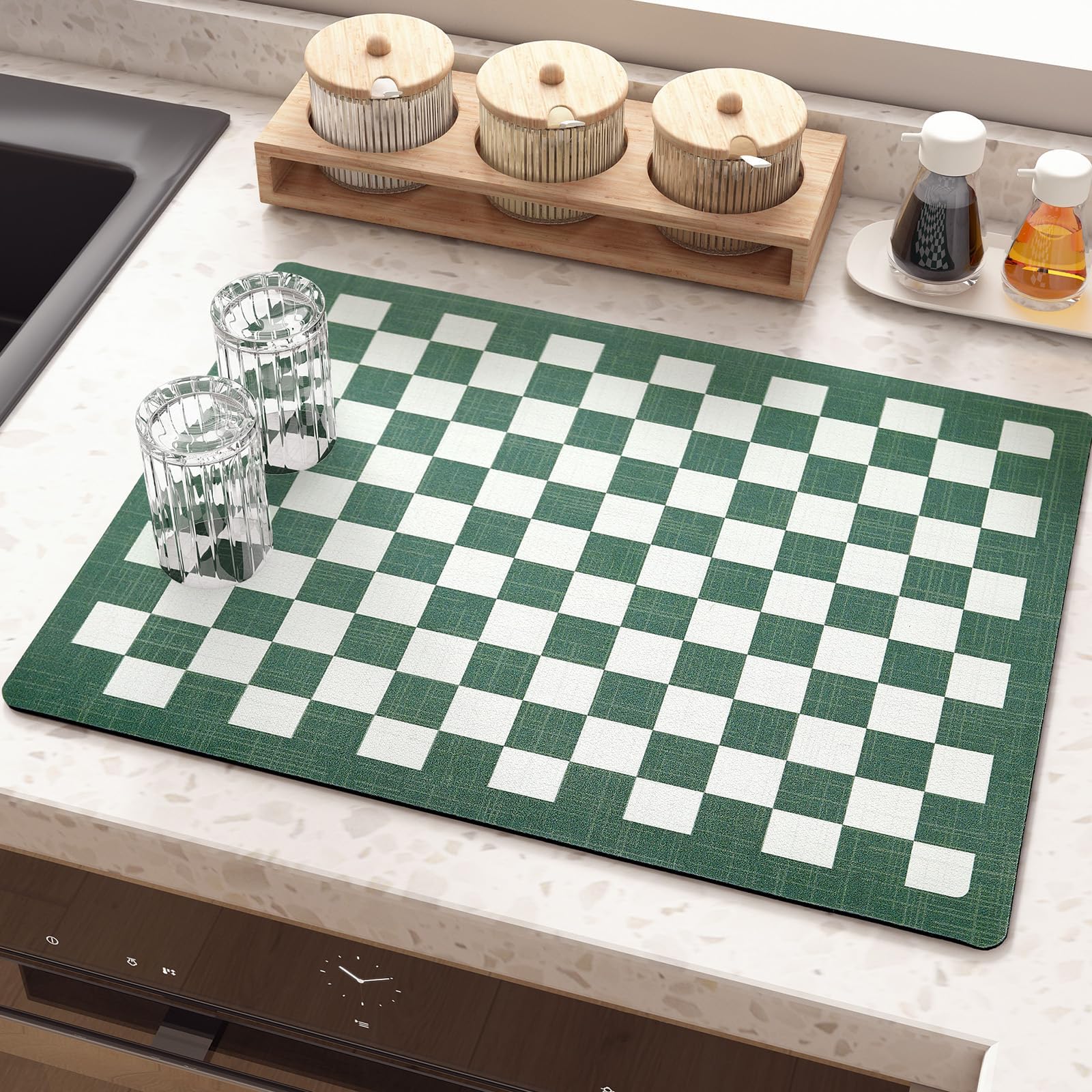 Amazon.com: Swedish Drying Mat - Blue Circles: Home & Kitchen