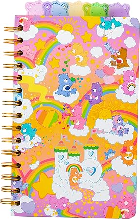 Amazon.com : Silver Buffalo Care Bears Spiral Tabbed Notebook Featuring ...