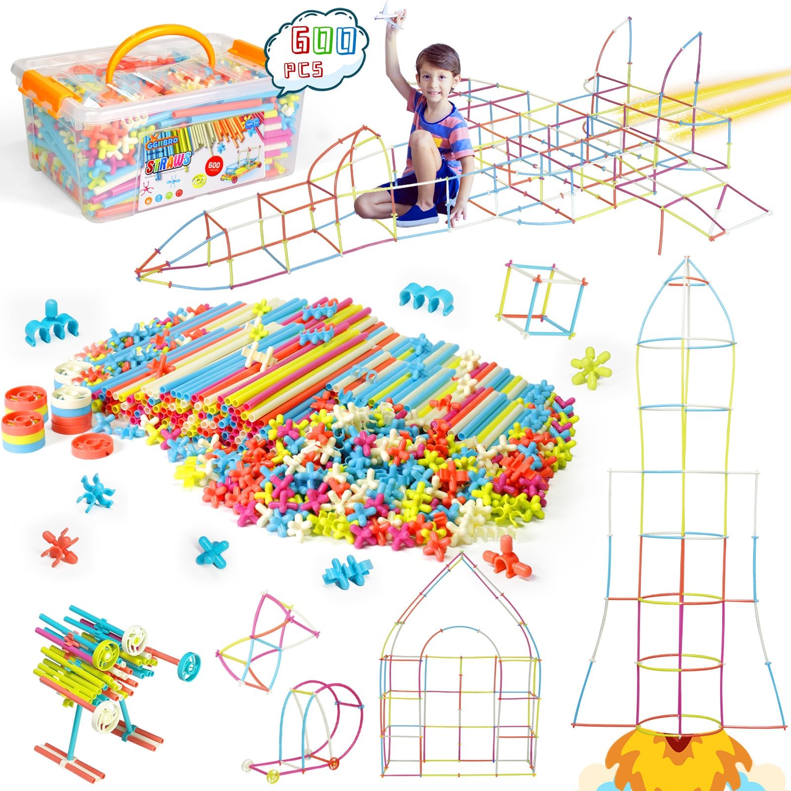 Amazon.com: Roylco Straws and Connectors, Pack of 400 : Toys & Games