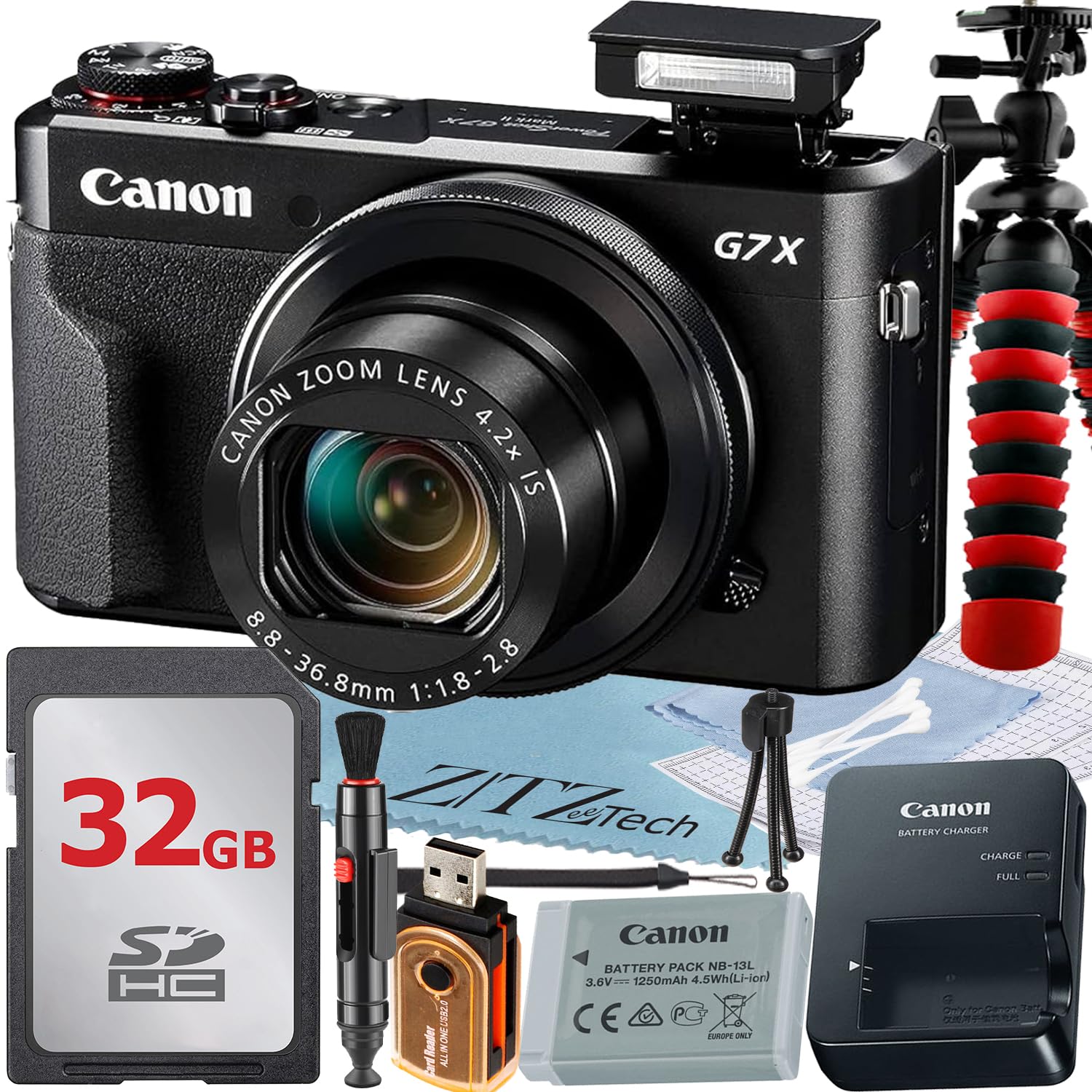 Canon PowerShot G7 X Mark II Digital Camera with 32GB Memory Card ...