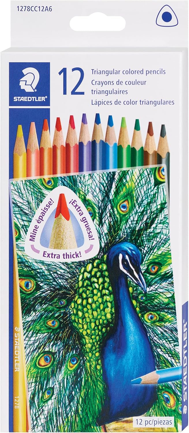 Amazon.com: STAEDTLER Triangular Color Pencil, 48pcs : Office Products