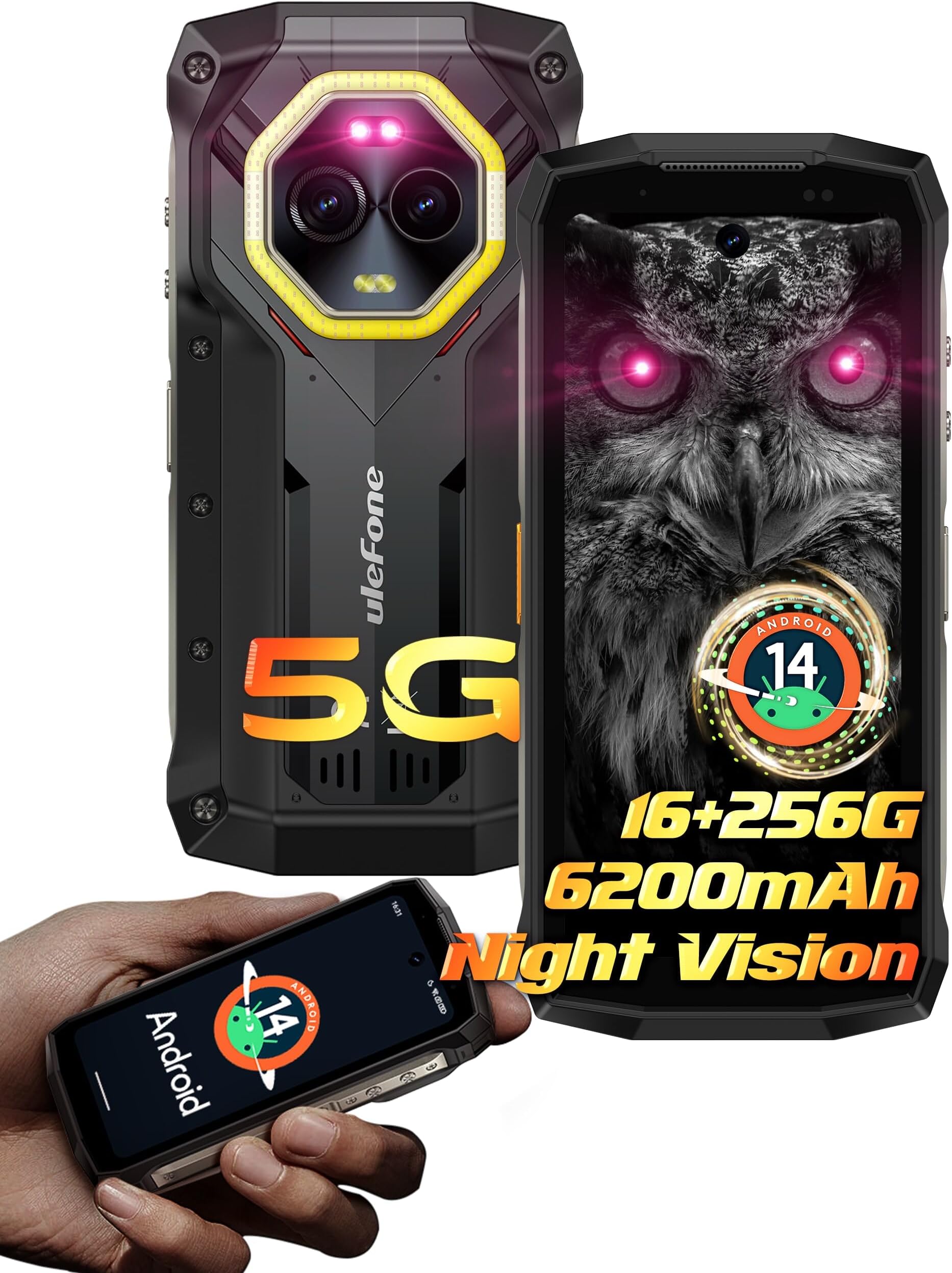 Amazon.com: Ulefone Armor 24 Rugged Phones, 22000mAh(66W), MTK Helio ...