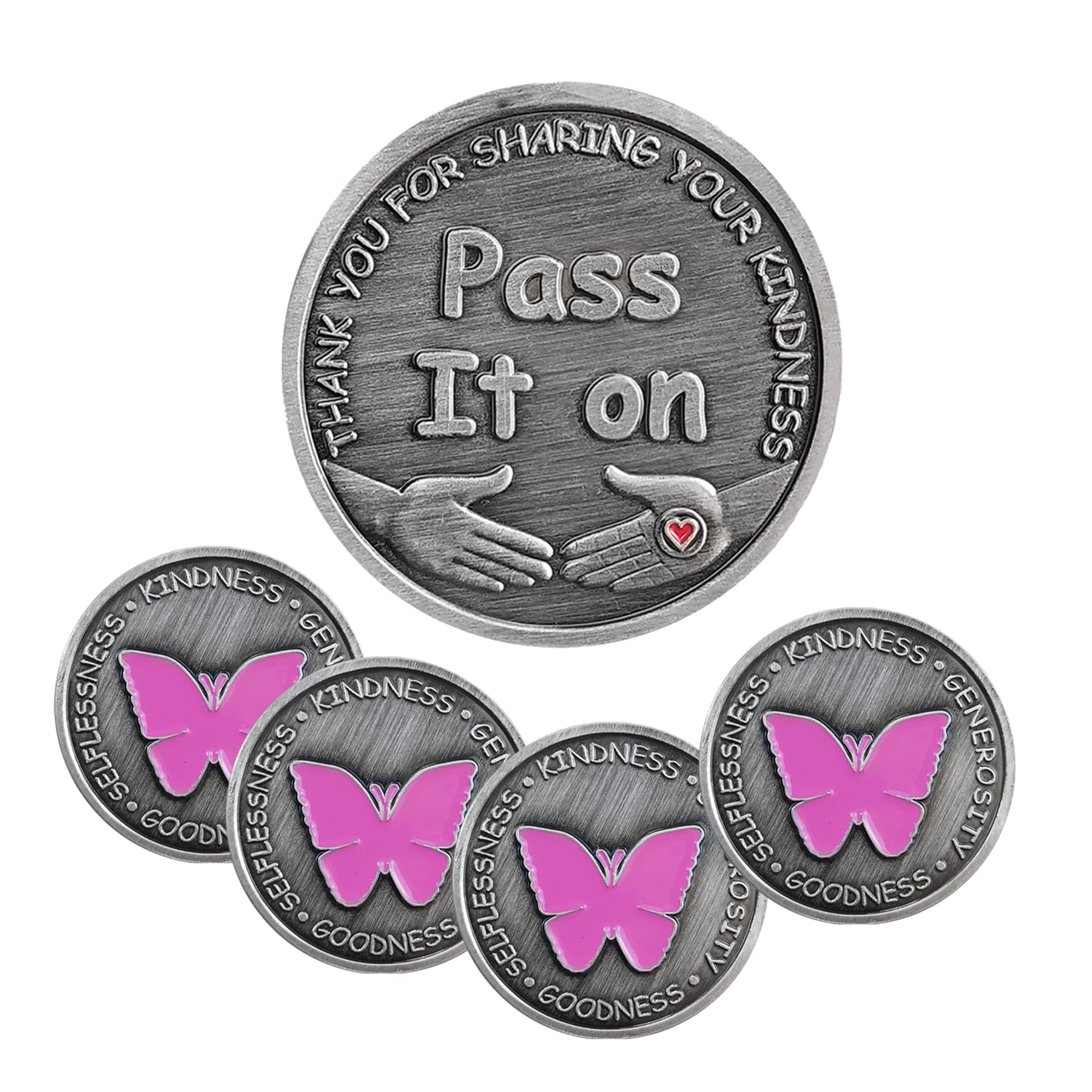 Amazon.com : Butterfly Kindness Coins Token of Appreciation Kindness ...