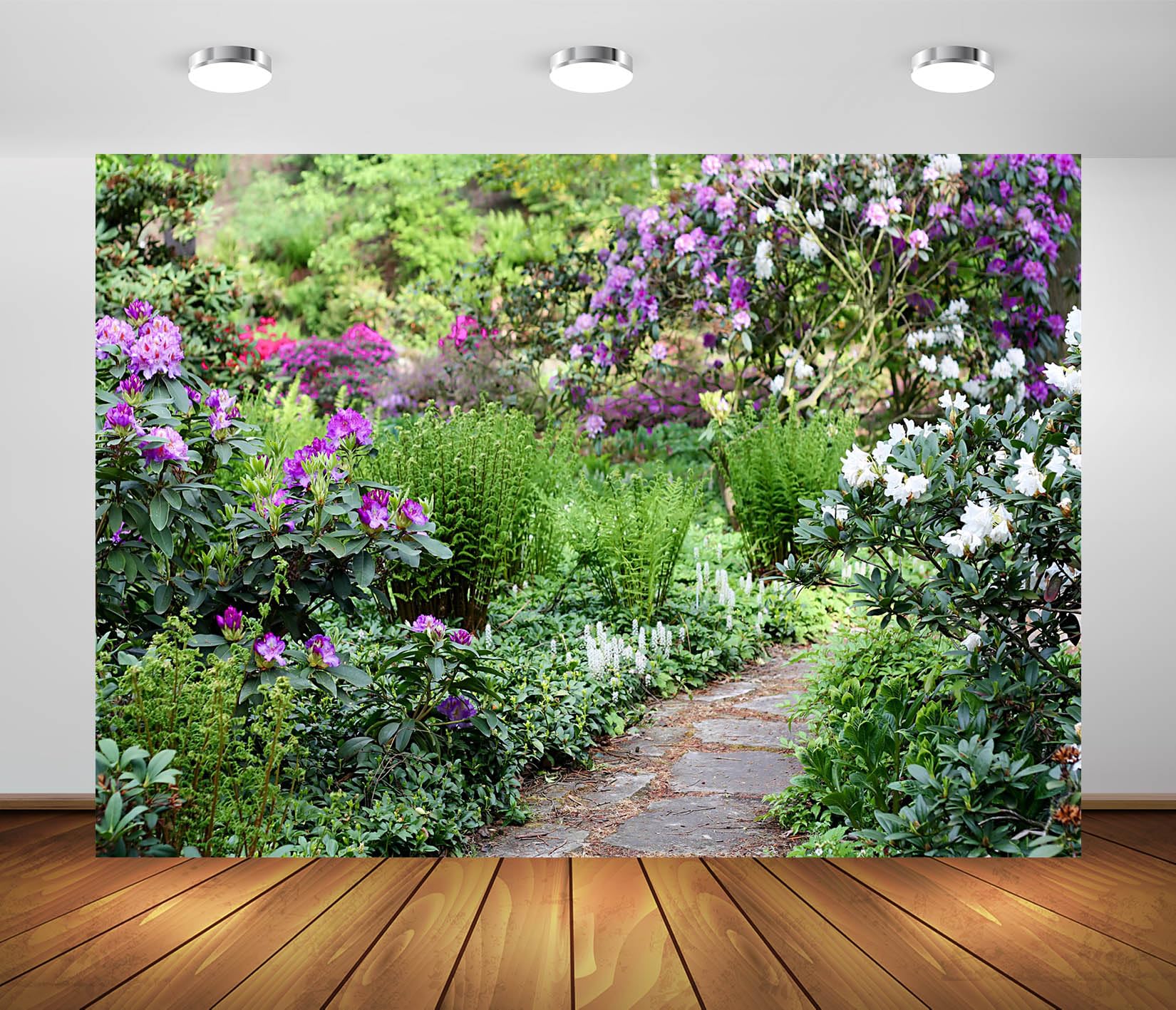 Amazon.com : BELECO 5x3ft Fabric Secret Garden Backdrop Spring Blooming ...