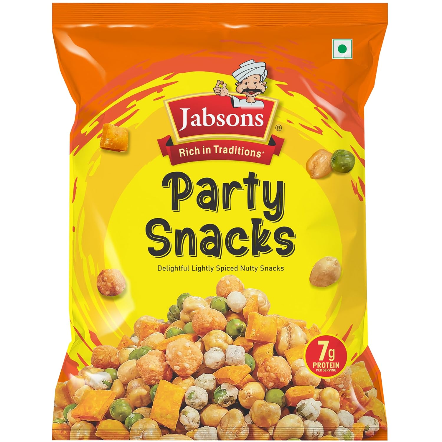 Jabsons Party Snacks-140gm Delightful Lightly Spiced Nutty Snacks, 7g ...