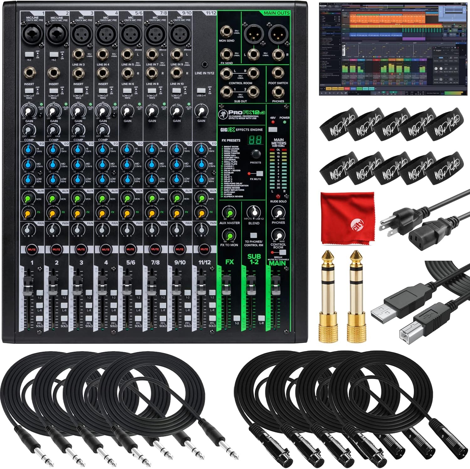 Amazon.com: Mackie PROFX12 12-Channel Compact Effects Mixer with USB ...