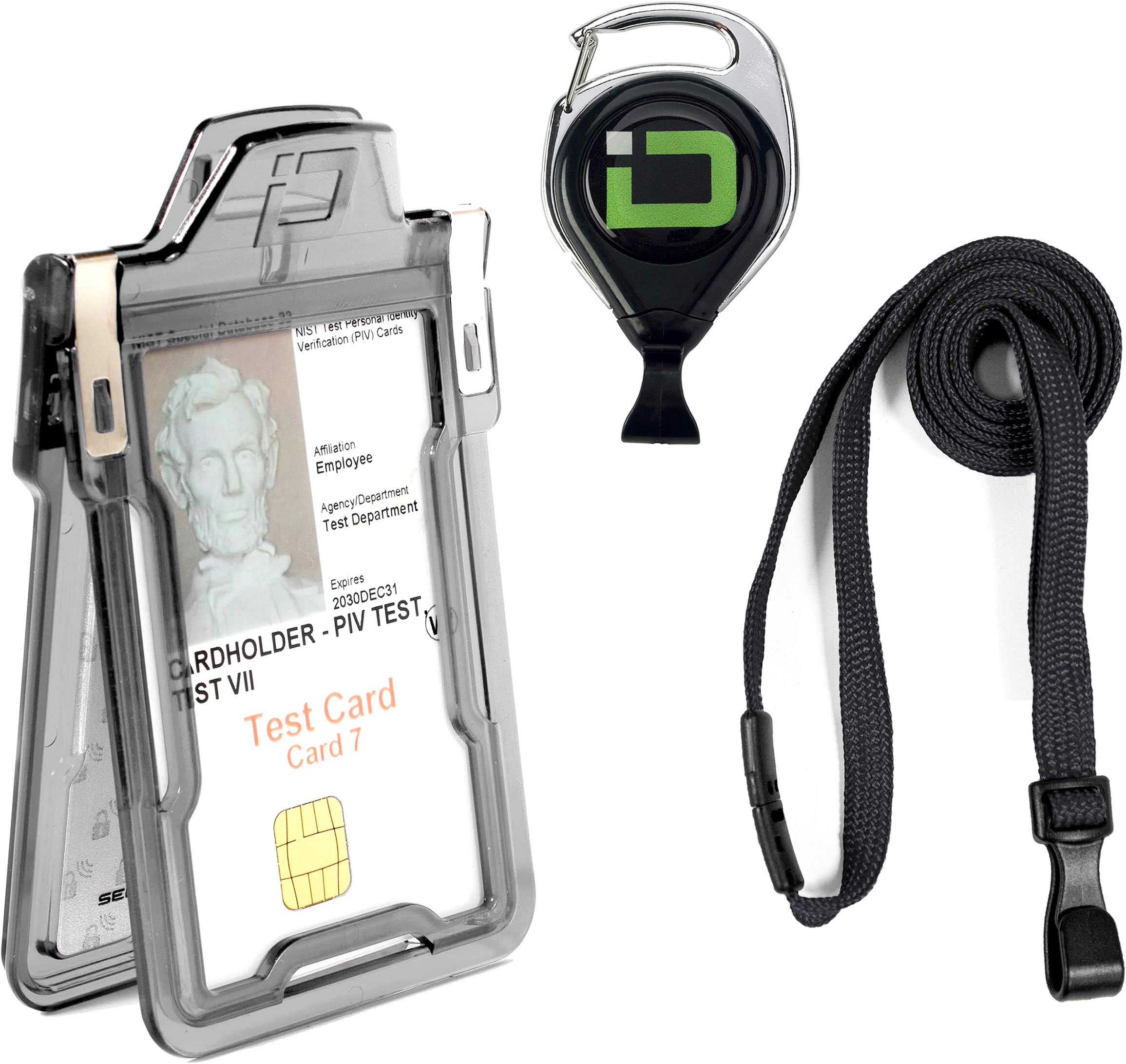 Amazon.com : ID Stronghold Secure Badgeholder Classic 1 Card ID Badge ...