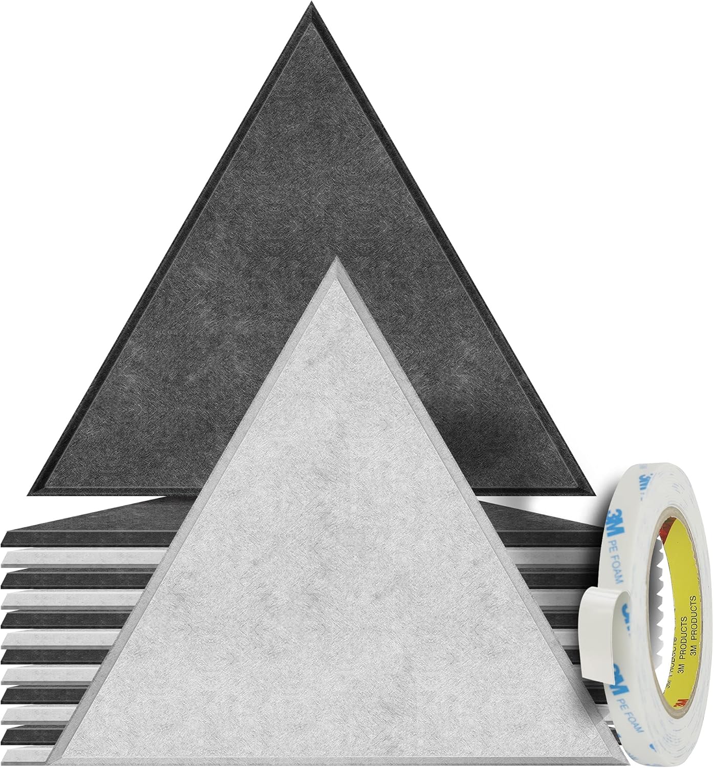 Amazon.com: 12 Pack Sound Proof Foam Panels in Black and White Beveled ...