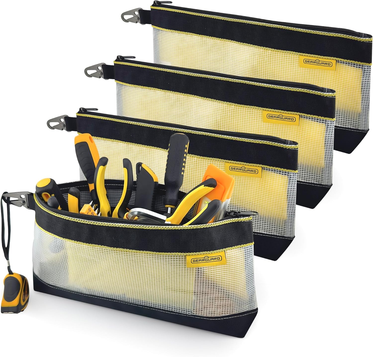 GEARGUARD Clear 14" Tool Pouches w/Zipper – Mini Tool Bags – Small Tool ...