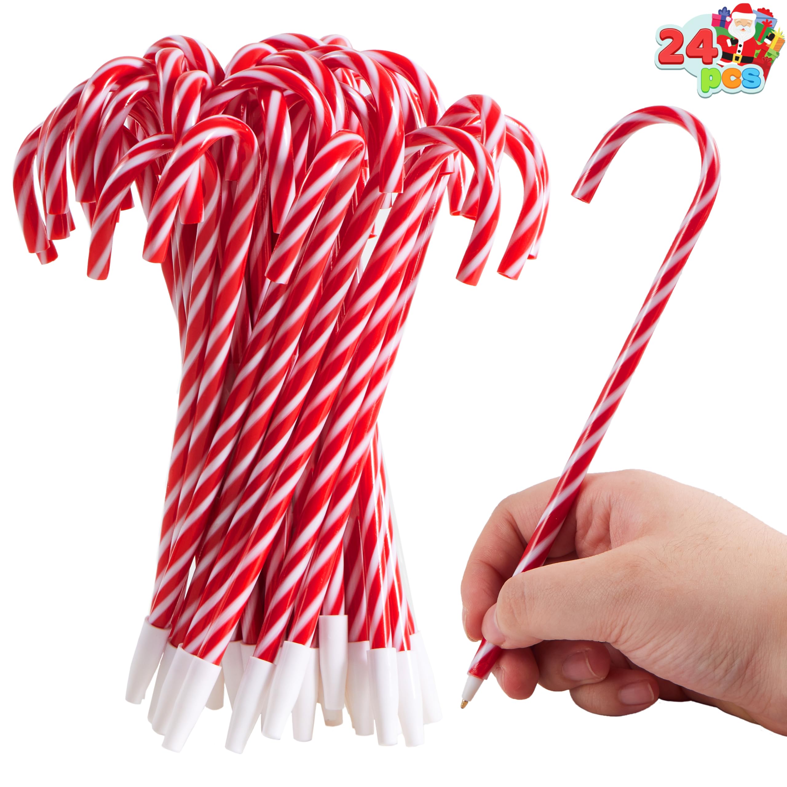 Amazon.com : JOYIN 24 Pcs Christmas Candy Cane Ball Point Pens for Kids ...