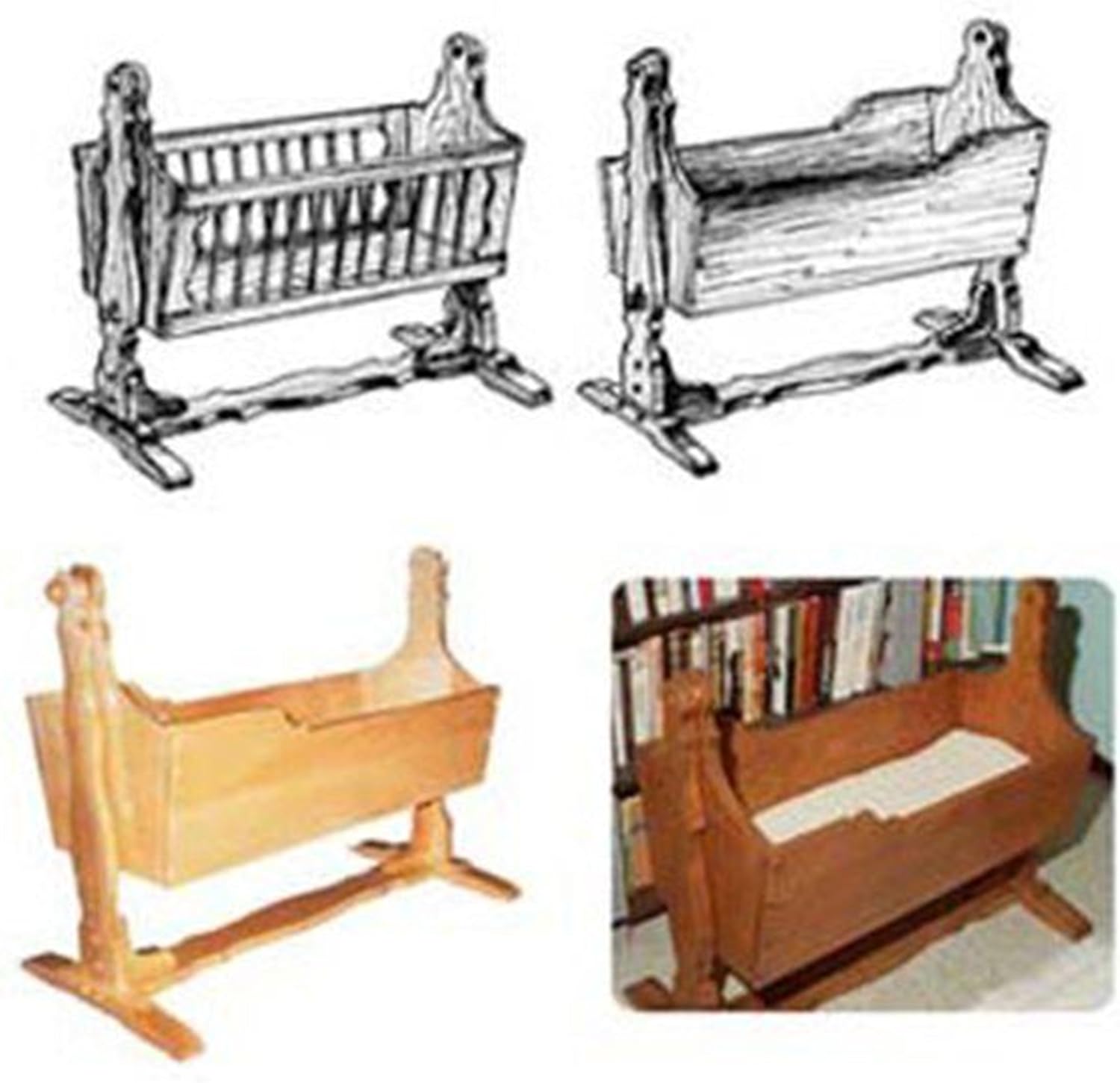 Woodcraft Project Paper Plan To Build Mission American Baby Cradle ...