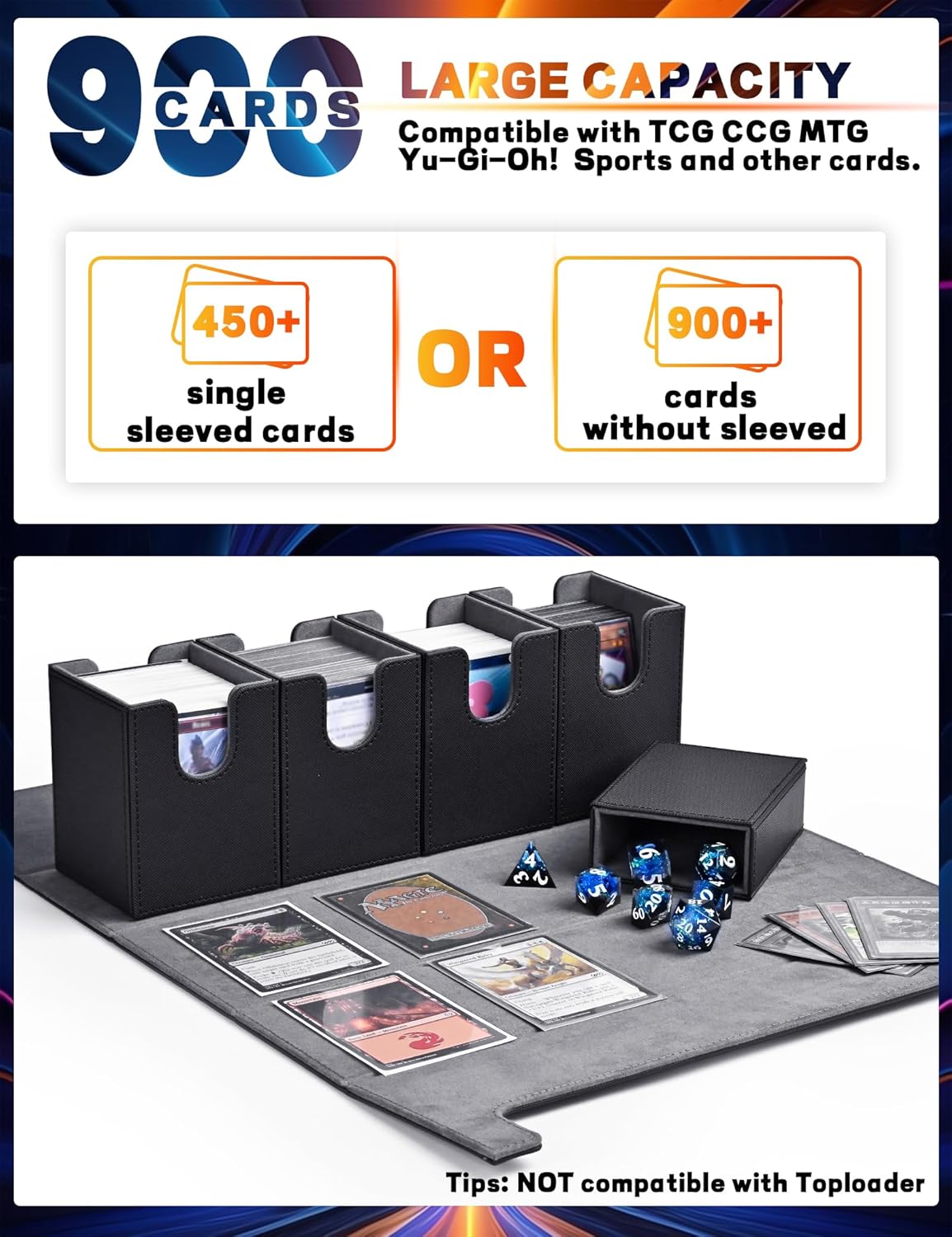 Infinity Guard Caja de almacenamiento de tarjetas para Yugioh, 5 en 1 ...