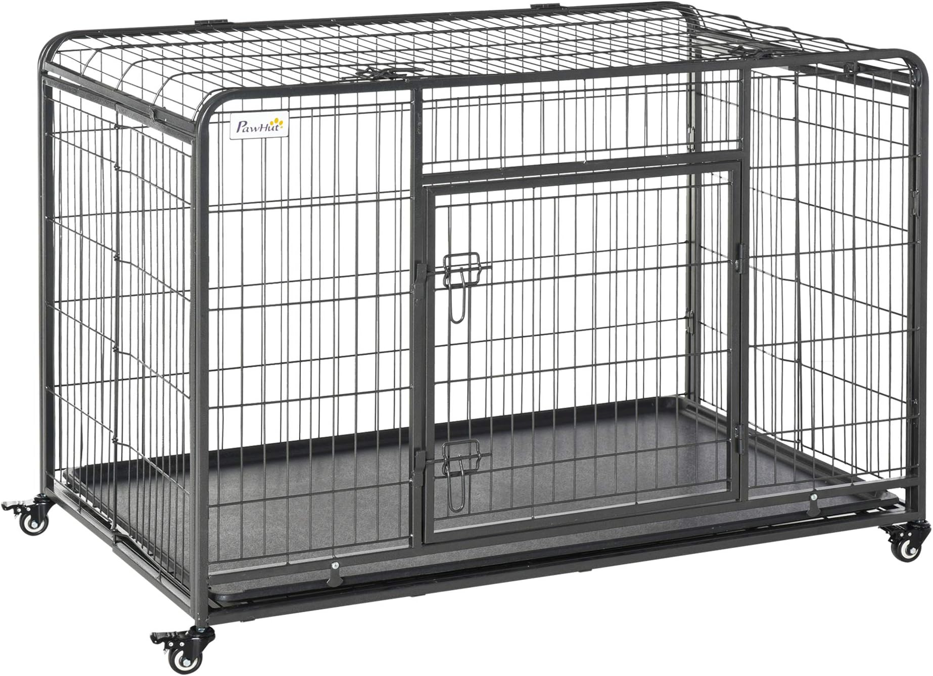 Grande cage pour chien - 122 cm - Double porte - En fil métallique ...