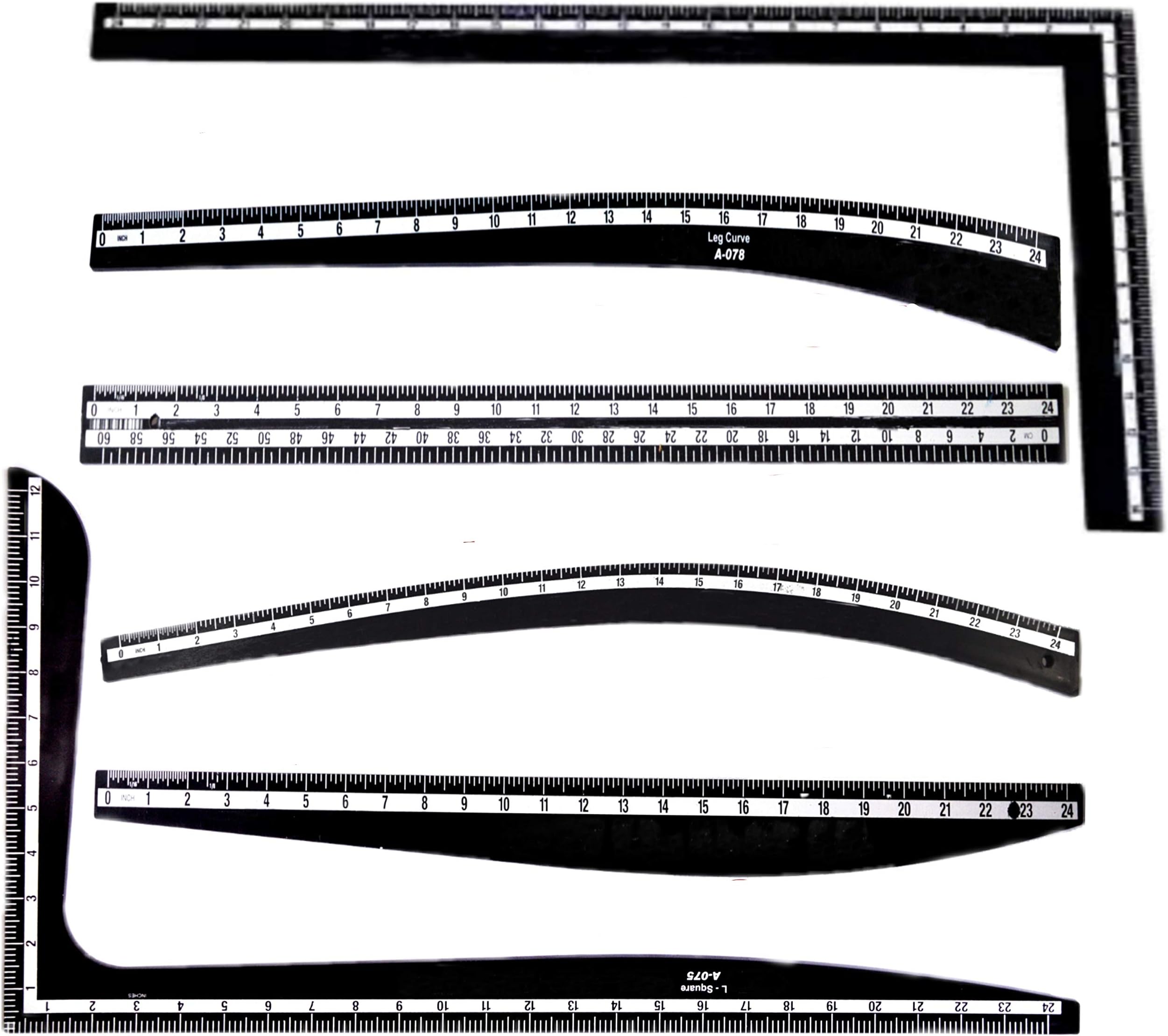 HIRDAY Complete Fashion Designing Tailoring Plastic Scales SET OF 6 ...