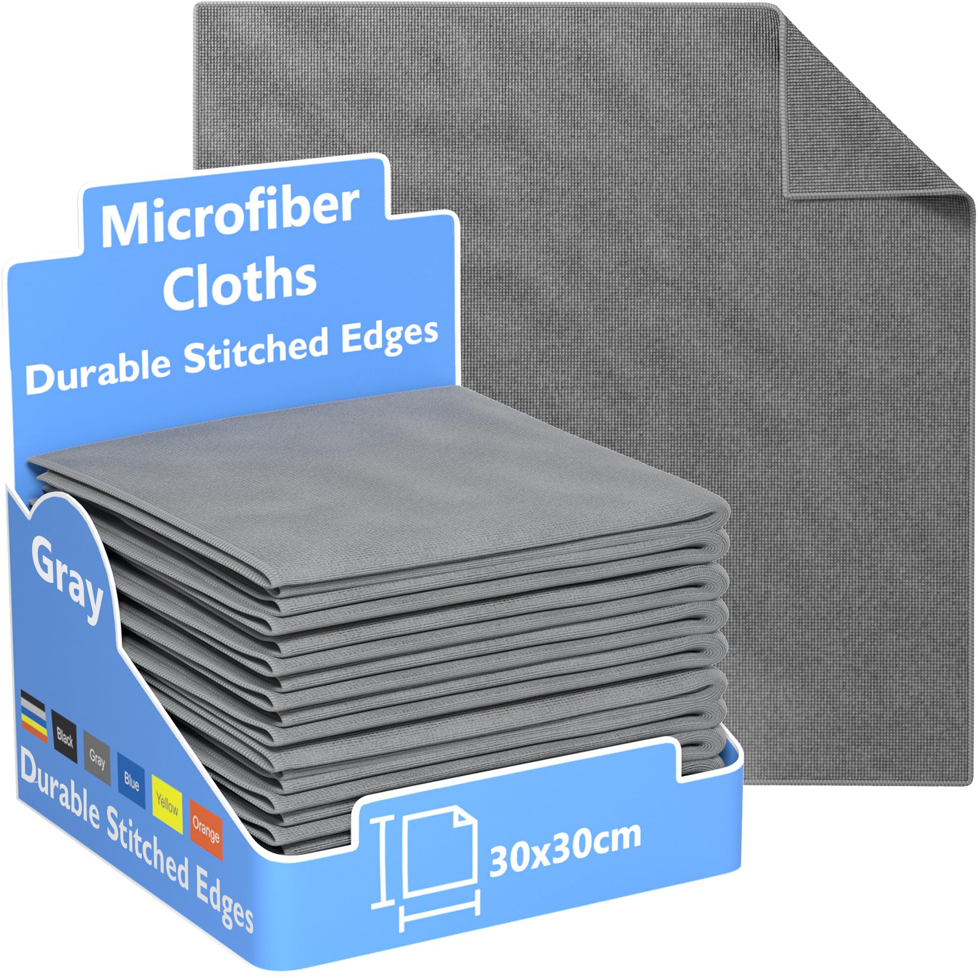 REXO Microfibre Cleaning Cloth - Pack of 25, Premium Reusable, Multi ...
