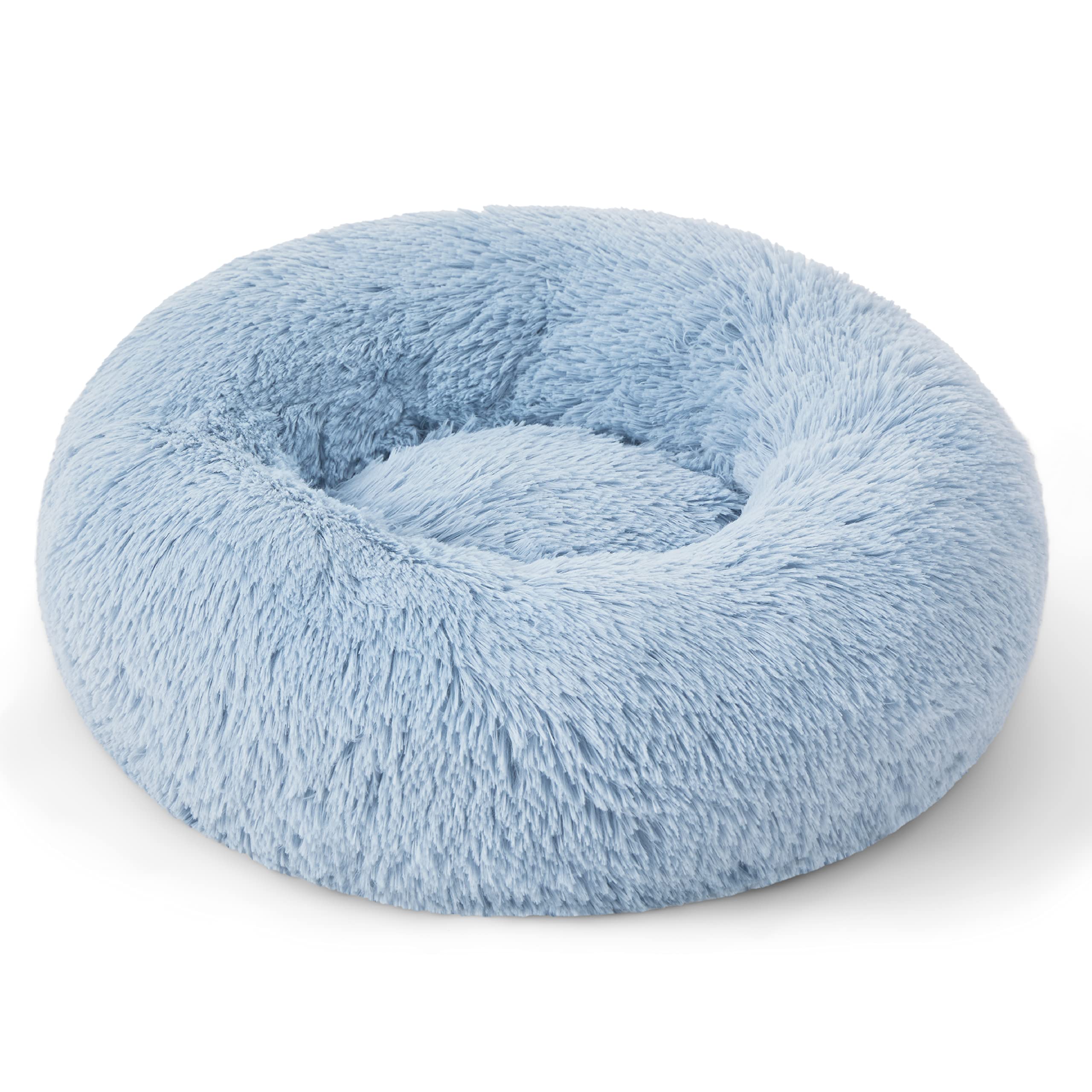 Bedsure Calming Cat Bed for Indoor Cats - Small Washable Round Cat Bed ...
