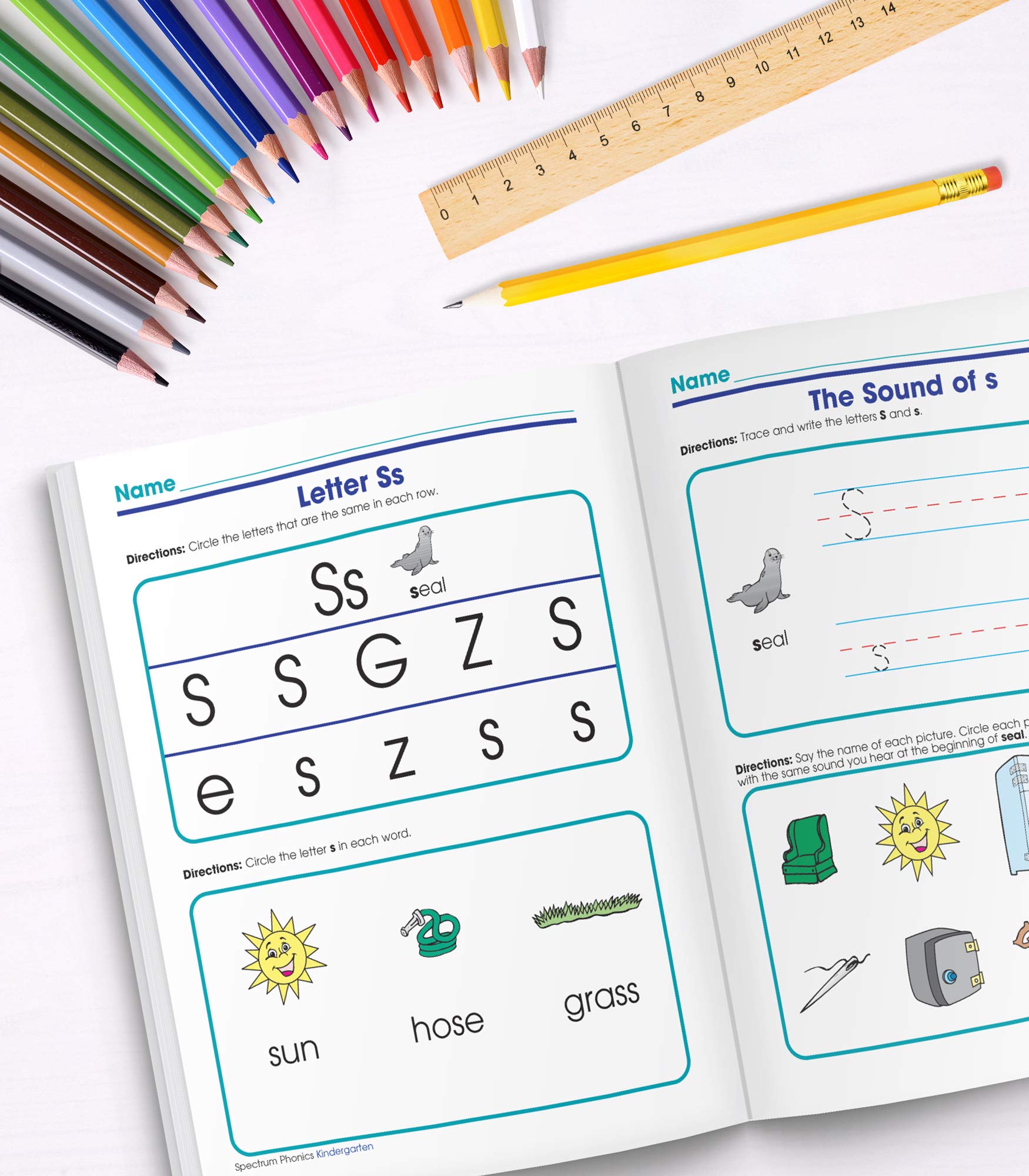 Snapklik.com : Spectrum Kindergarten Phonics Workbook, Ages 5 To 6 ...