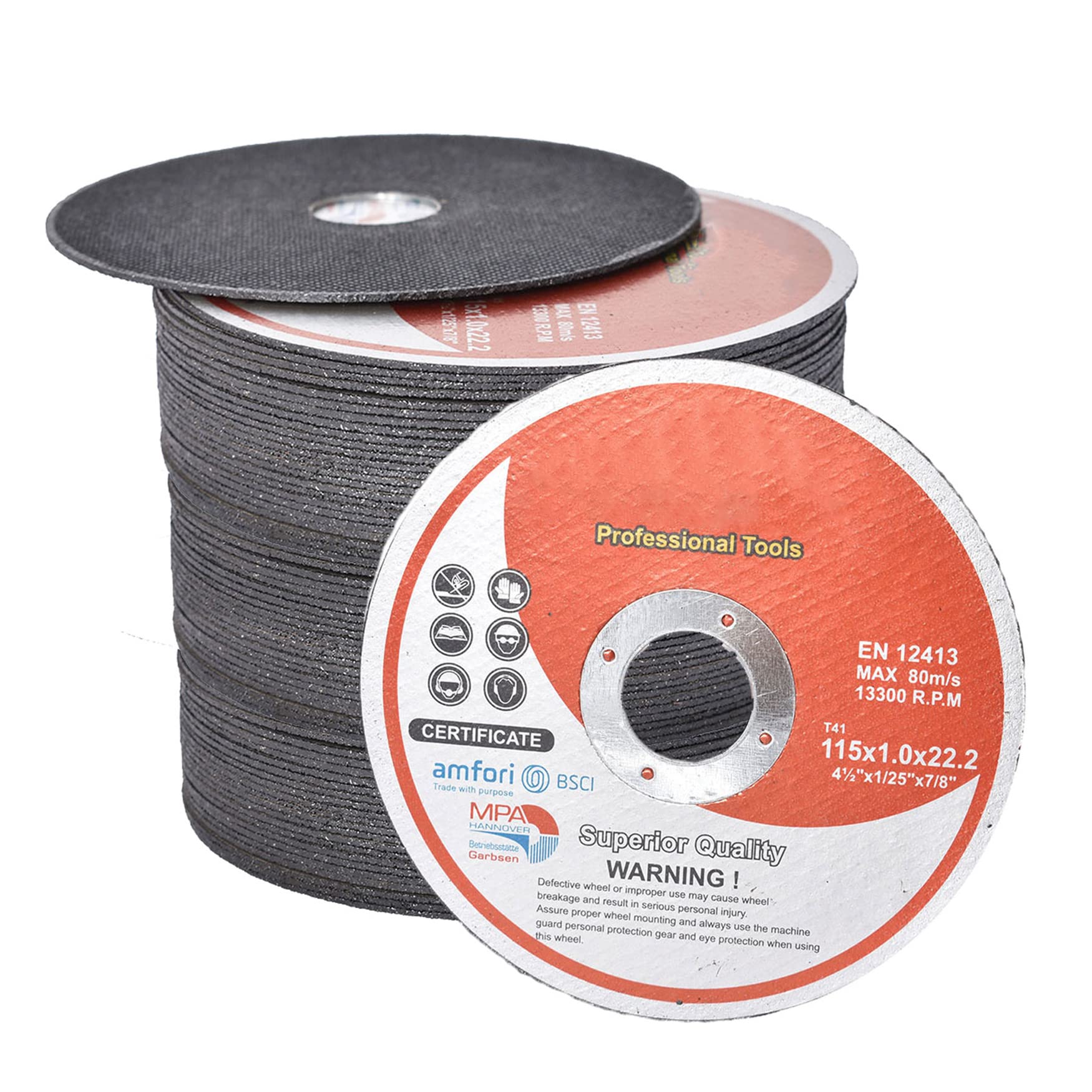 Snapklik.com : 100 Pack 4-1/2 Inch Cut Off Wheels For Metal And ...