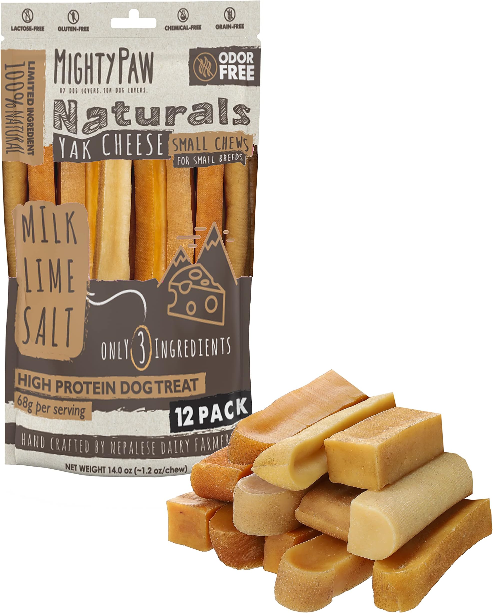 Mighty Paw Yak Cheese Chews for Dogs | All-Natural Long Lasting Pet ...