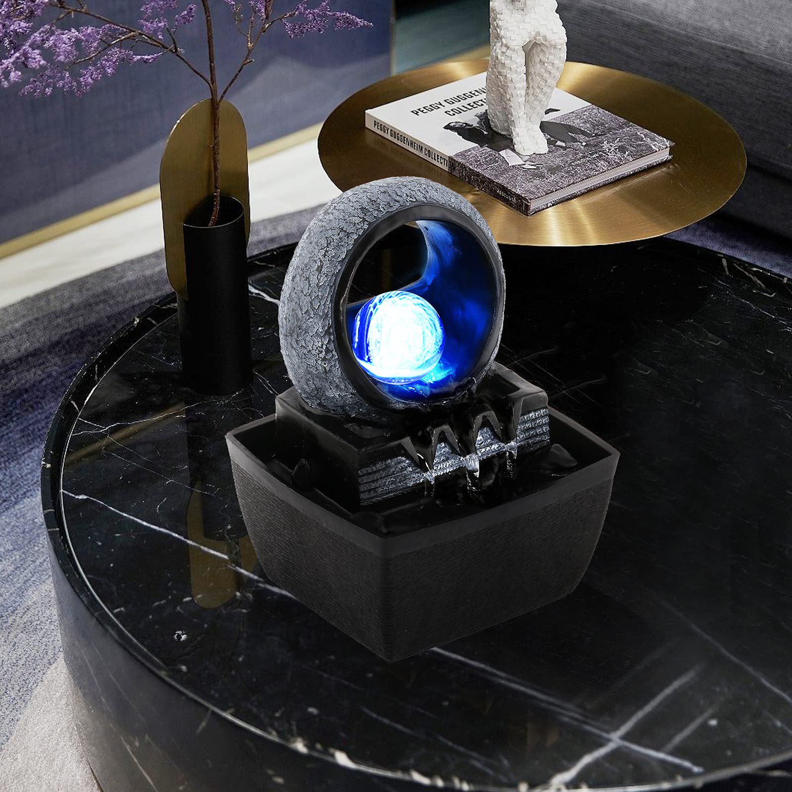 Snapklik.com : WICHEMI Indoor Fountain Tabletop Fountain Mini Waterfall ...