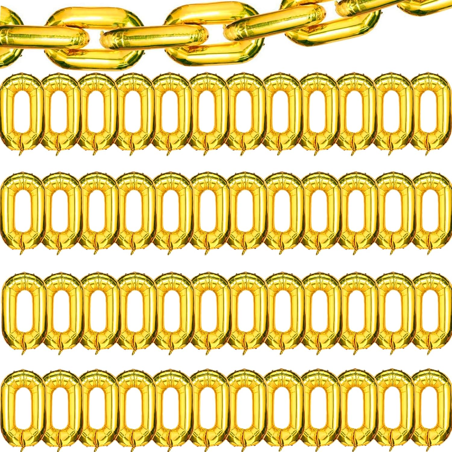 Amazon.com: Virtue Morals 48 Pcs 16 Inch Gold Foil Chain Balloons ...