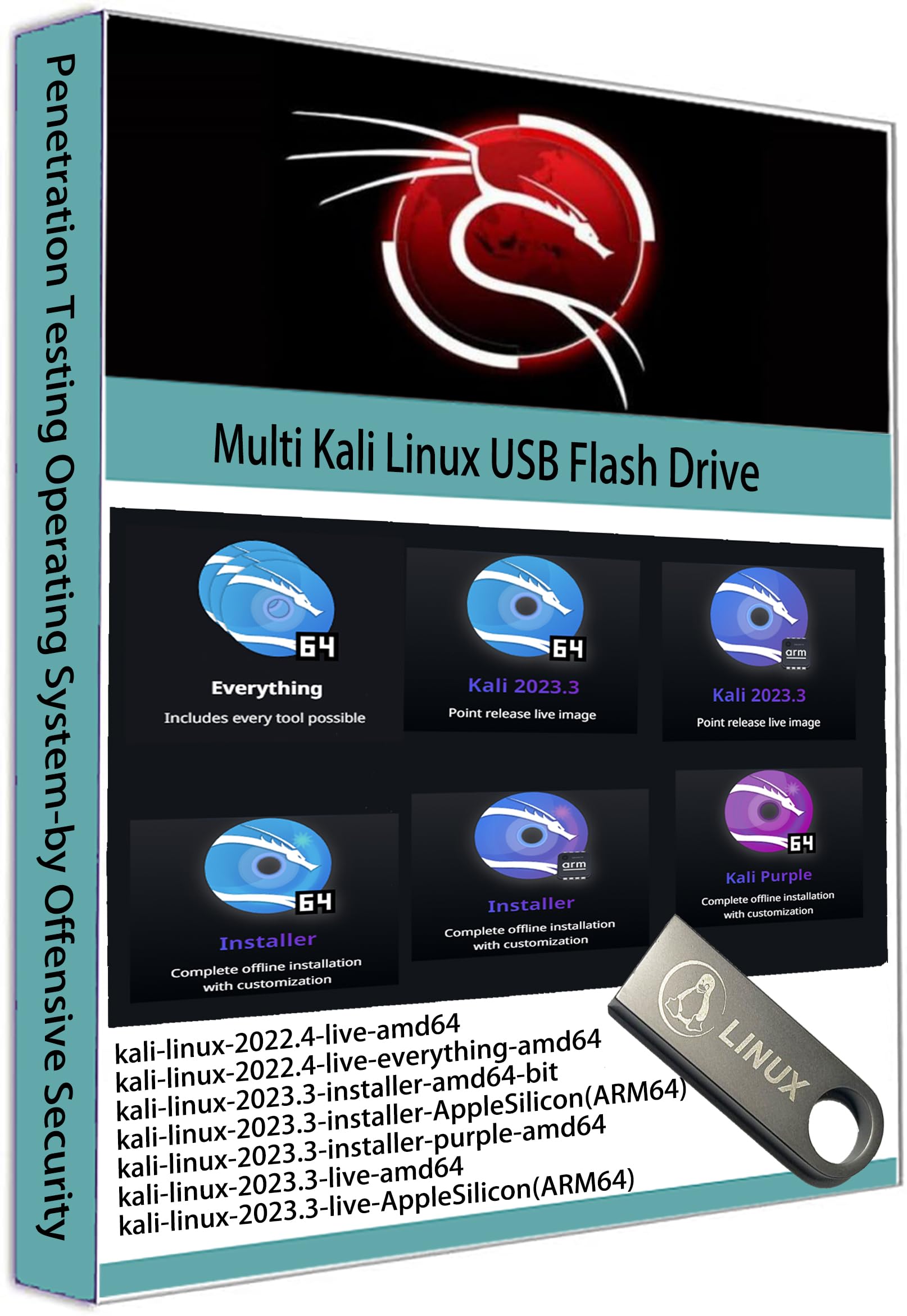 Buy Multi Kali Linux Live Boot 2022.4-Live | 2023.3-Live-Everything ...