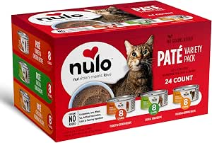 Nulo Variety Flavors Pate Wet Canned Cat Food, 5.5 Ounce (Pack of 24 ...