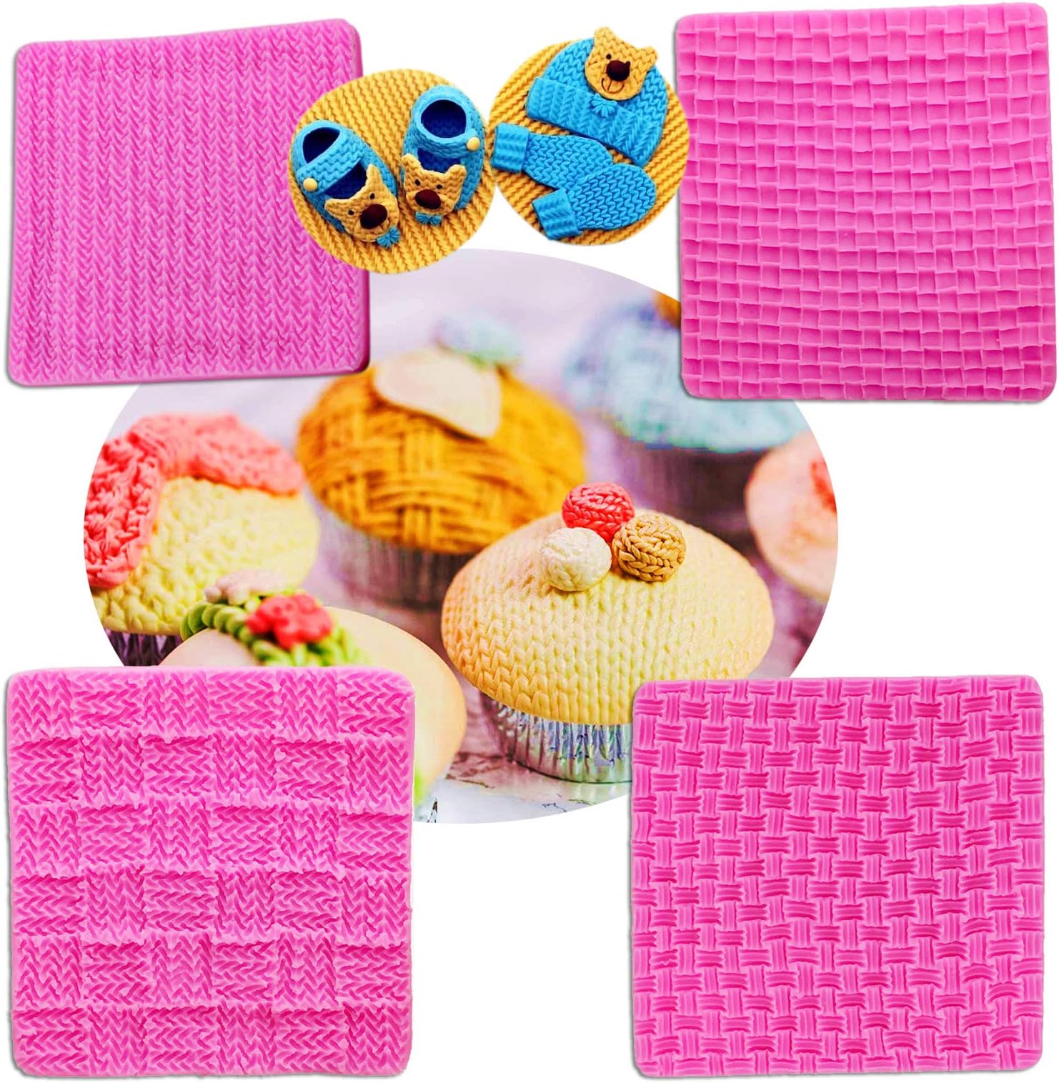 Amazon.com: Katy Sue Smocking Silicone Mold for Cake, Cookie Decorating ...