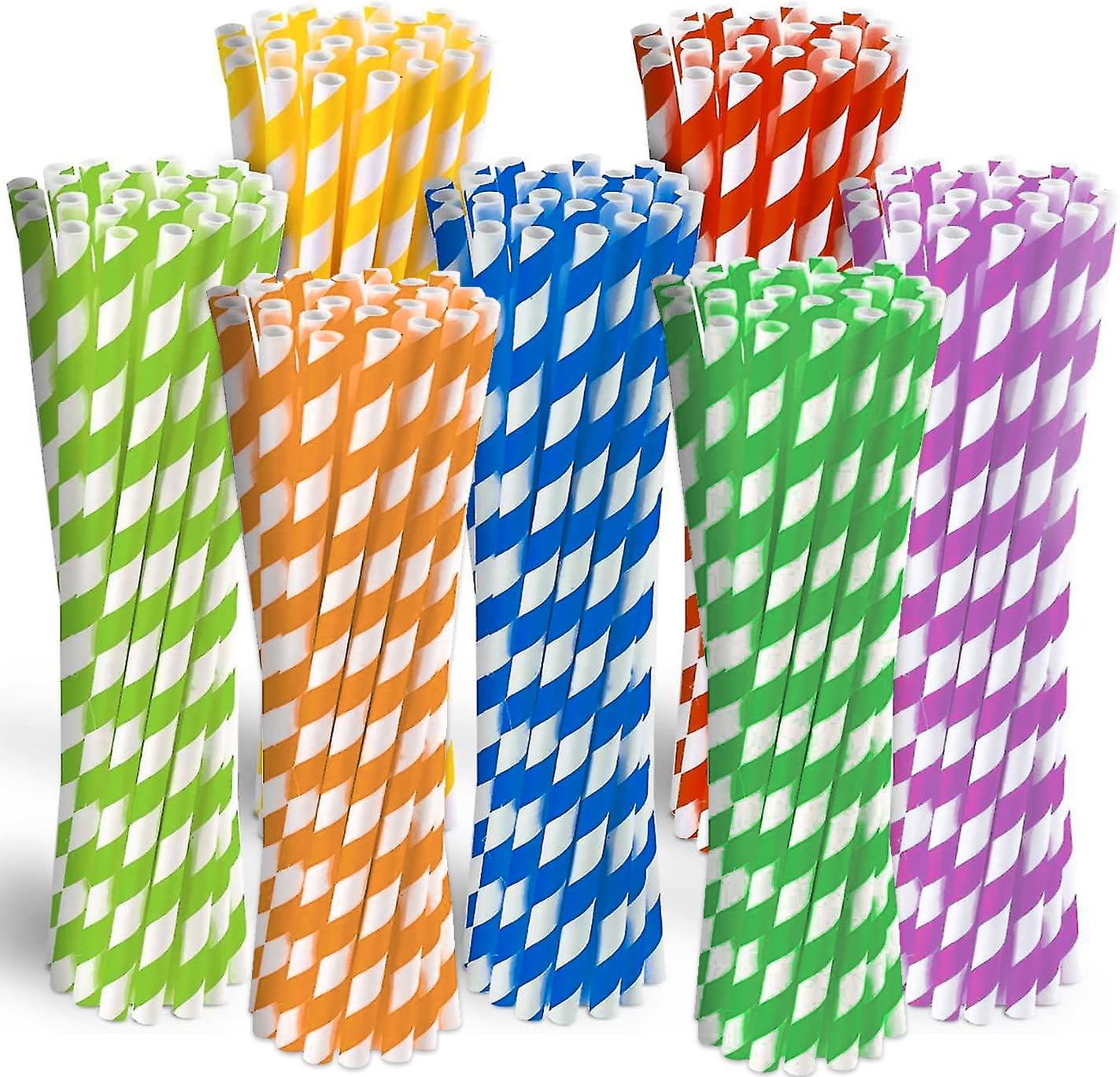 White Paper Straws 6mm x 200mm (8") - Pack Size 500 - Food Safe/PFAS ...