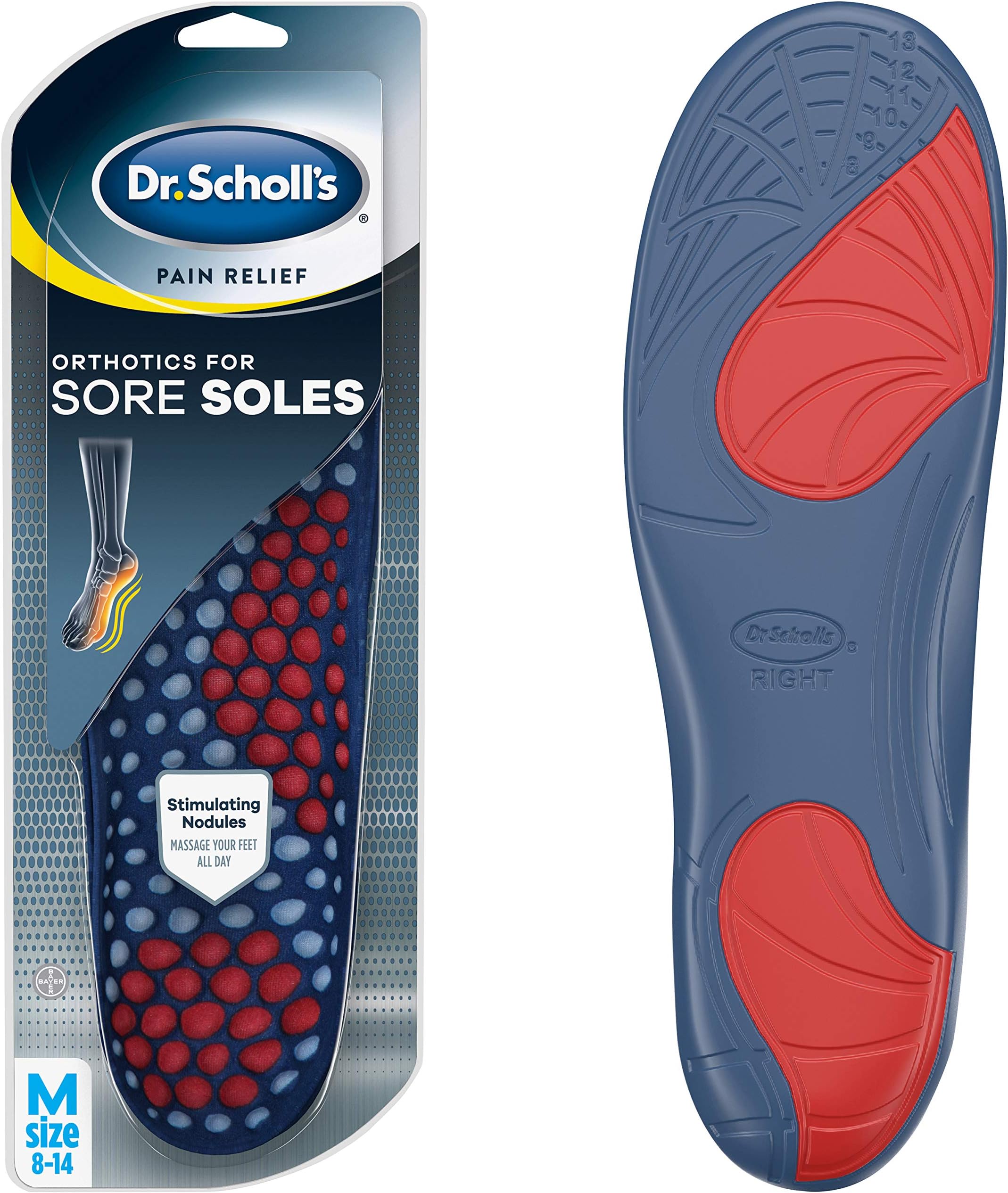 Amazon.com: Dr. Scholl's Sore Soles Pain Relief Orthotics (for Men's 8 ...
