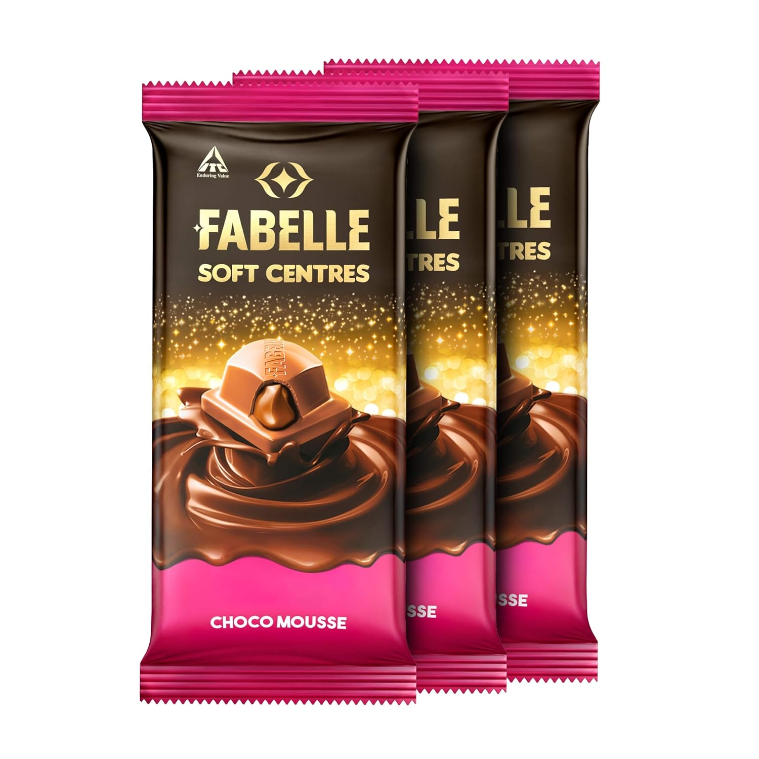 Fabelle Soft Centres - Chocolate Pack of 3, Centre-Filled Premium Milk ...