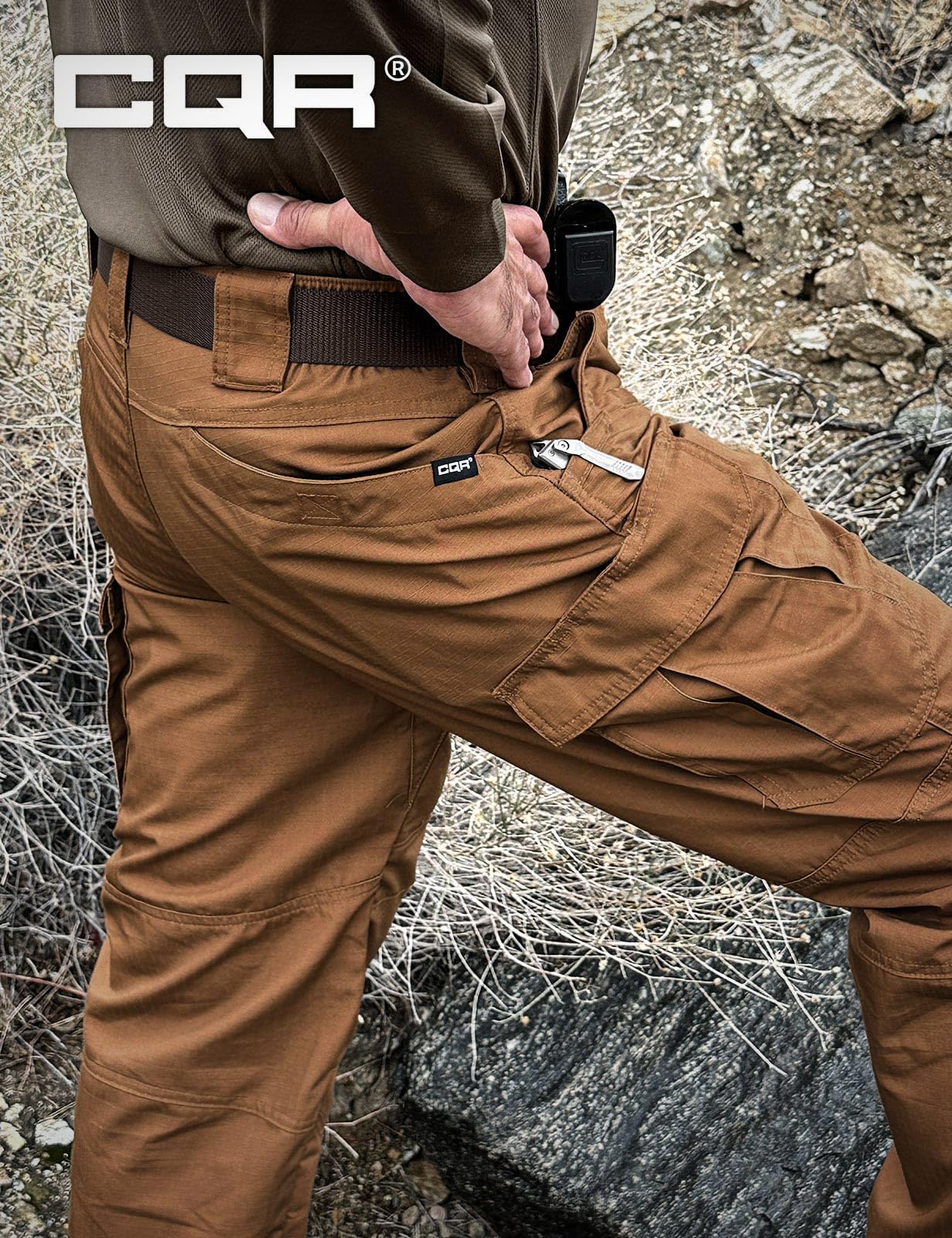 Snapklik.com : Mens Tactical Pants, Water Resistant Ripstop Cargo Pants ...